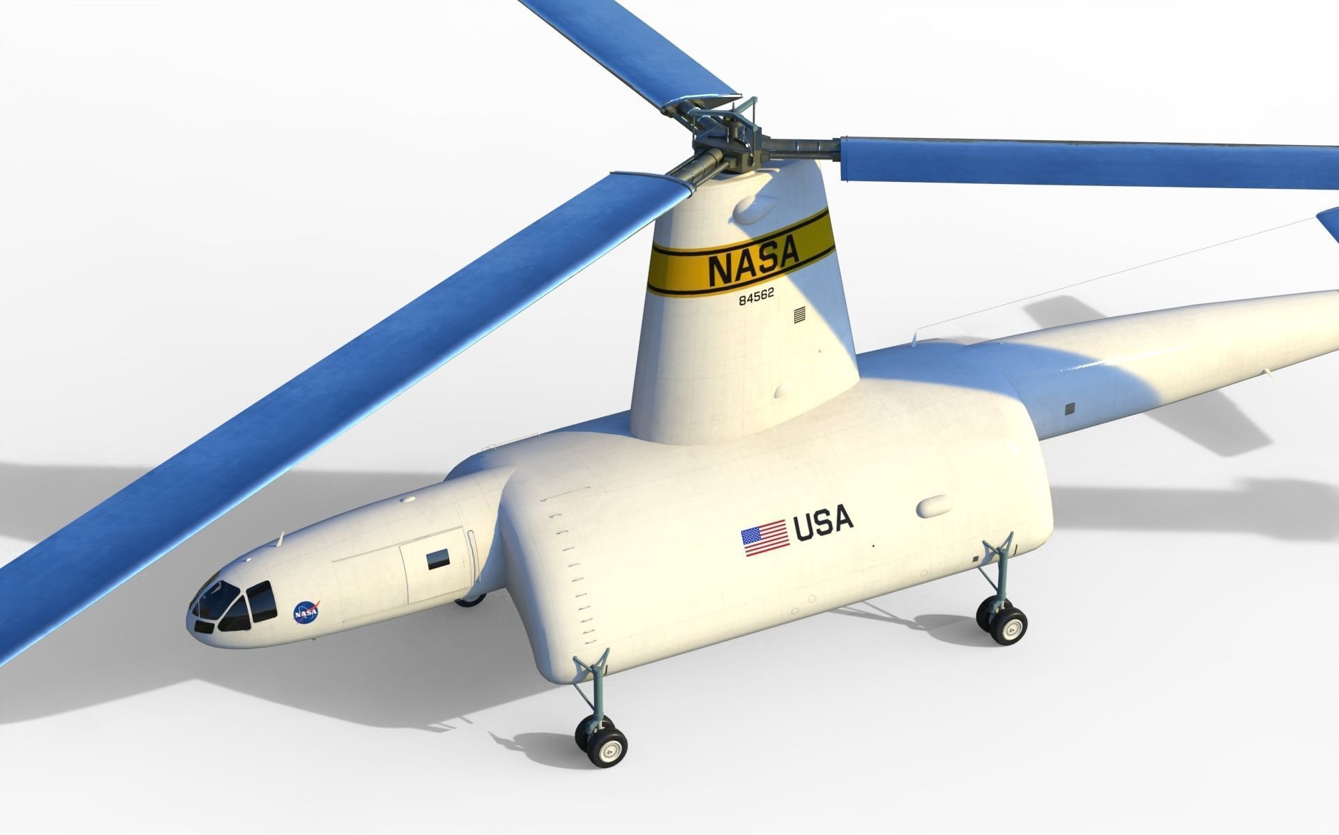 Hiller air tug heavy helicopter 3D model | CGTrader
