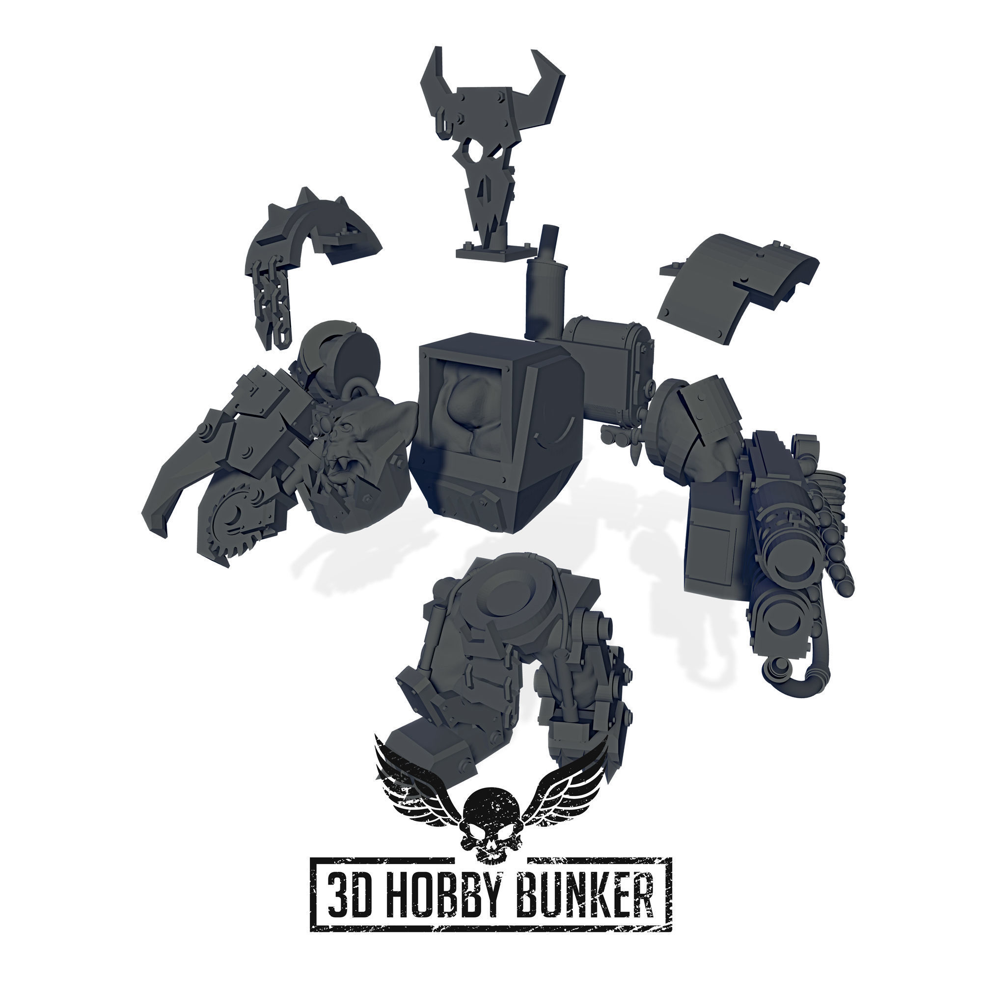 Ork Armored Bosses 3D model 3D printable | CGTrader