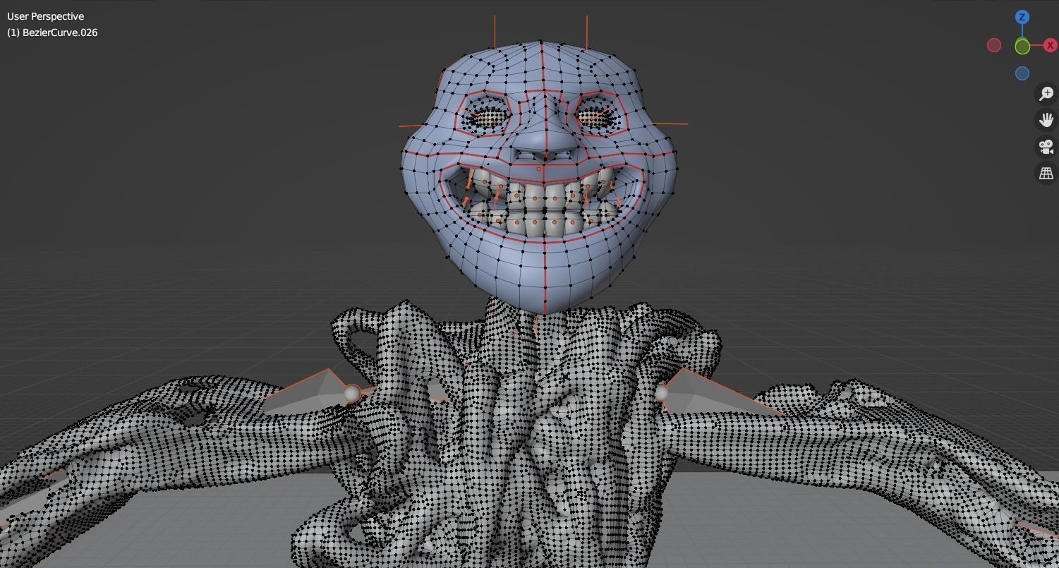 Trollface Monster 3D model rigged | CGTrader