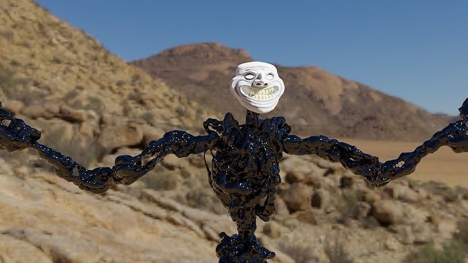 Trollface Monster 3D model rigged | CGTrader