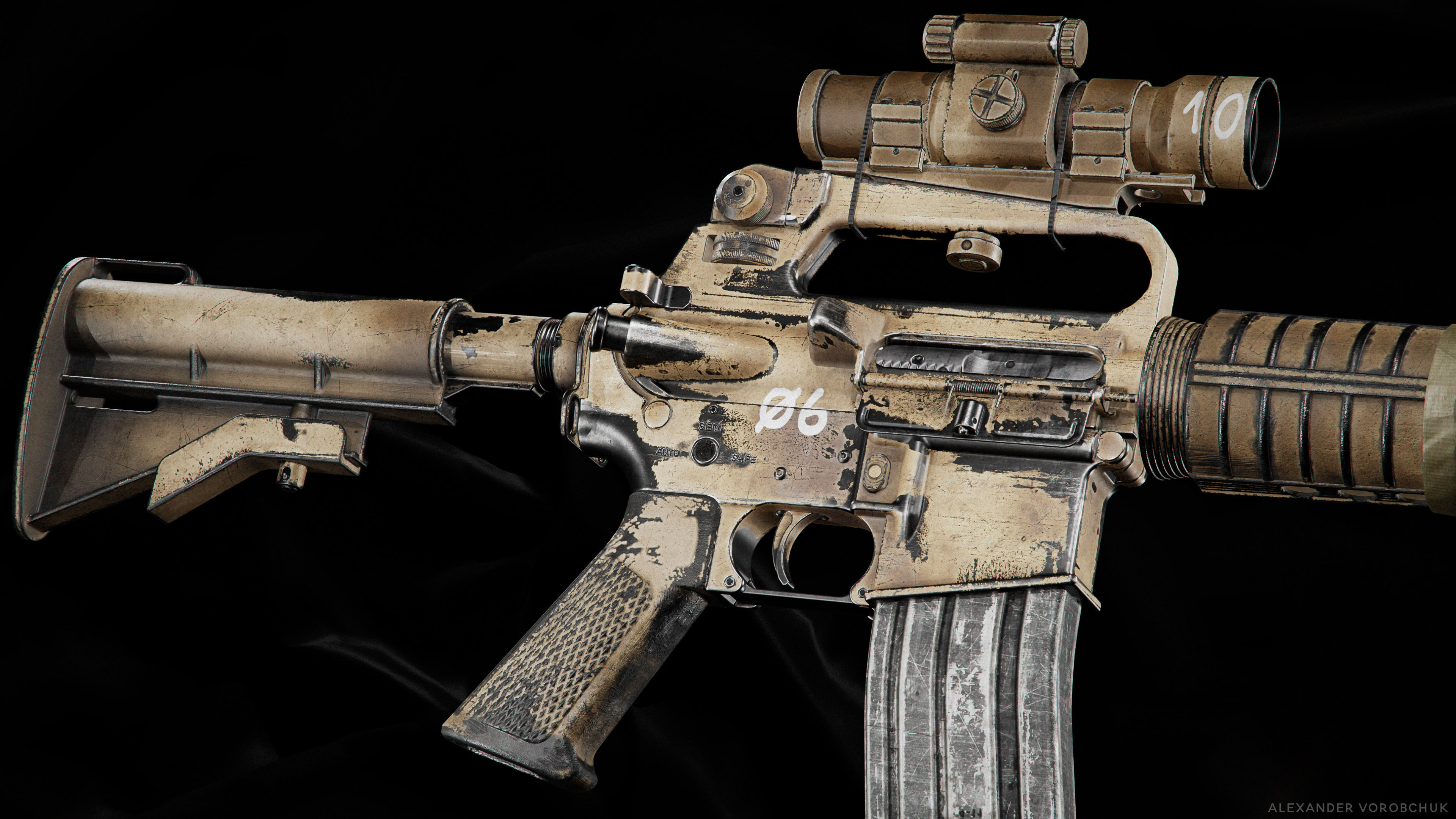 3D model M16A2 Gordon Carbine VR / AR / low-poly | CGTrader