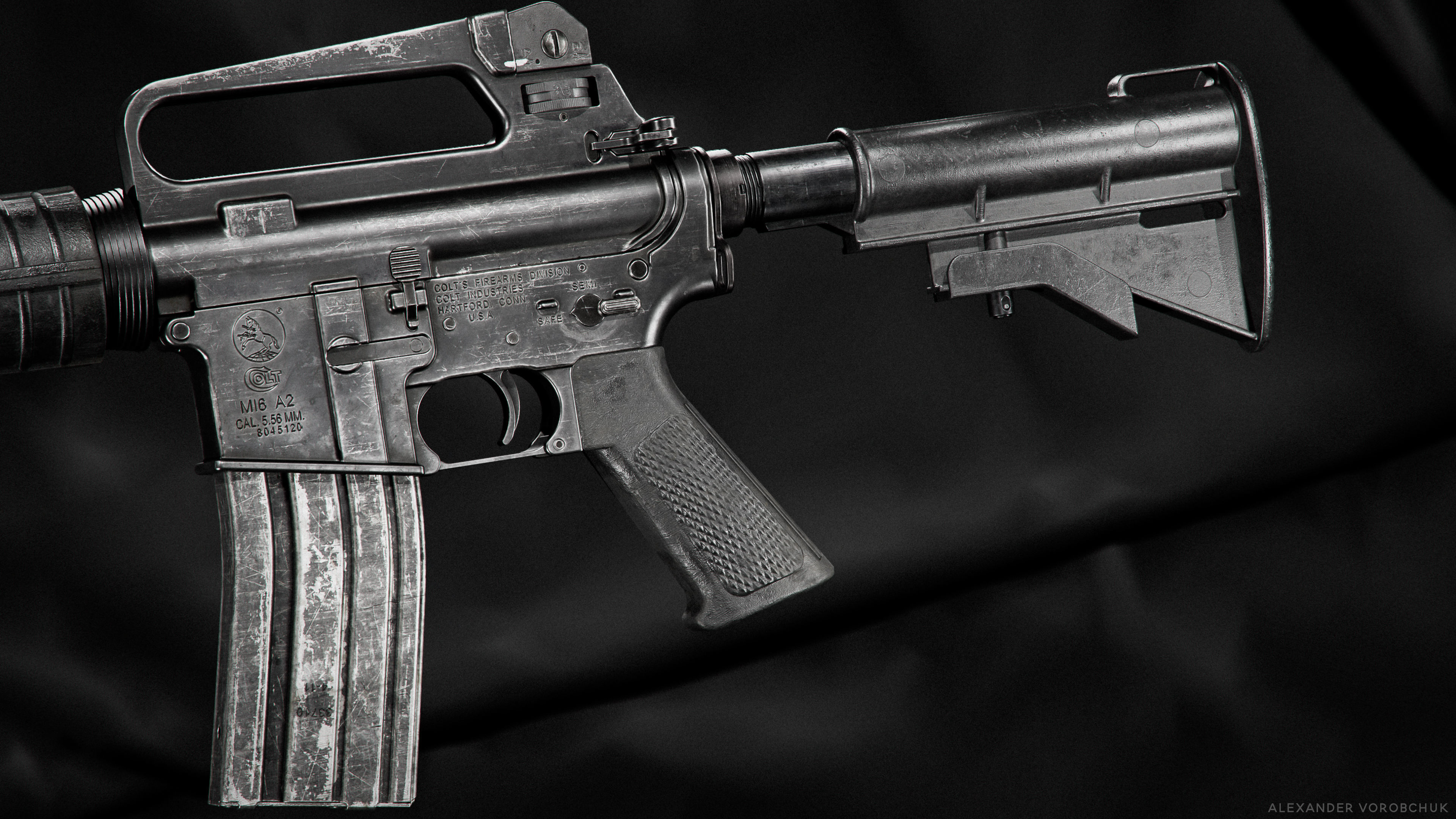 3D model M16A2 Gordon Carbine VR / AR / low-poly | CGTrader