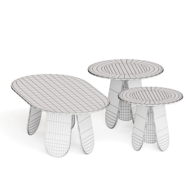 Shimmer tavoli Patricia Urquiola 3D model | CGTrader