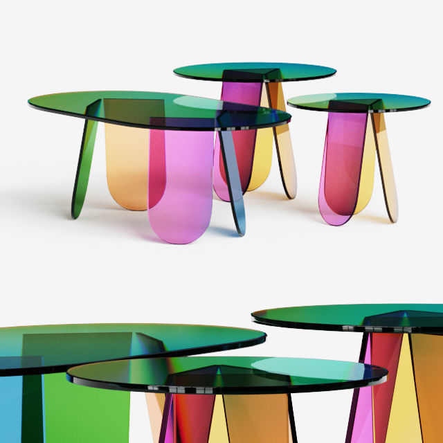 Shimmer tavoli Patricia Urquiola 3D model | CGTrader