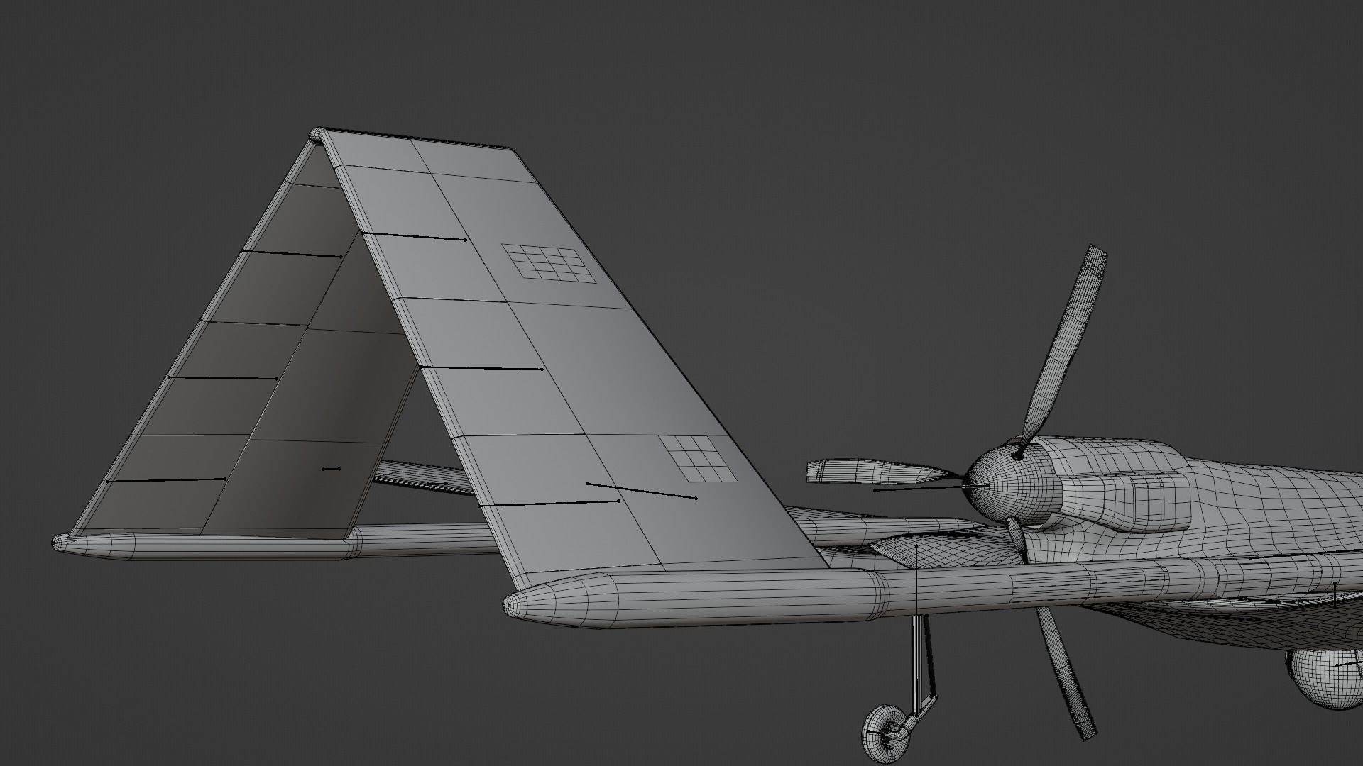 3D model Bayraktar TB3 Unmanned Combat Aerial Vehicle VR / AR / low ...