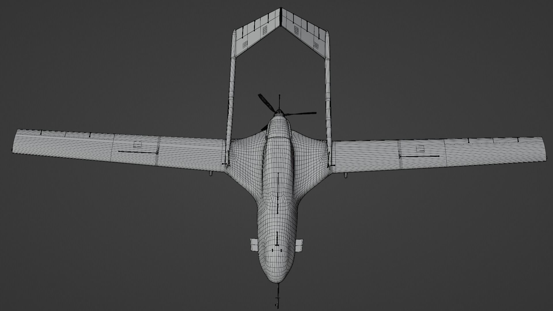 3D model Bayraktar TB3 Unmanned Combat Aerial Vehicle VR / AR / low ...