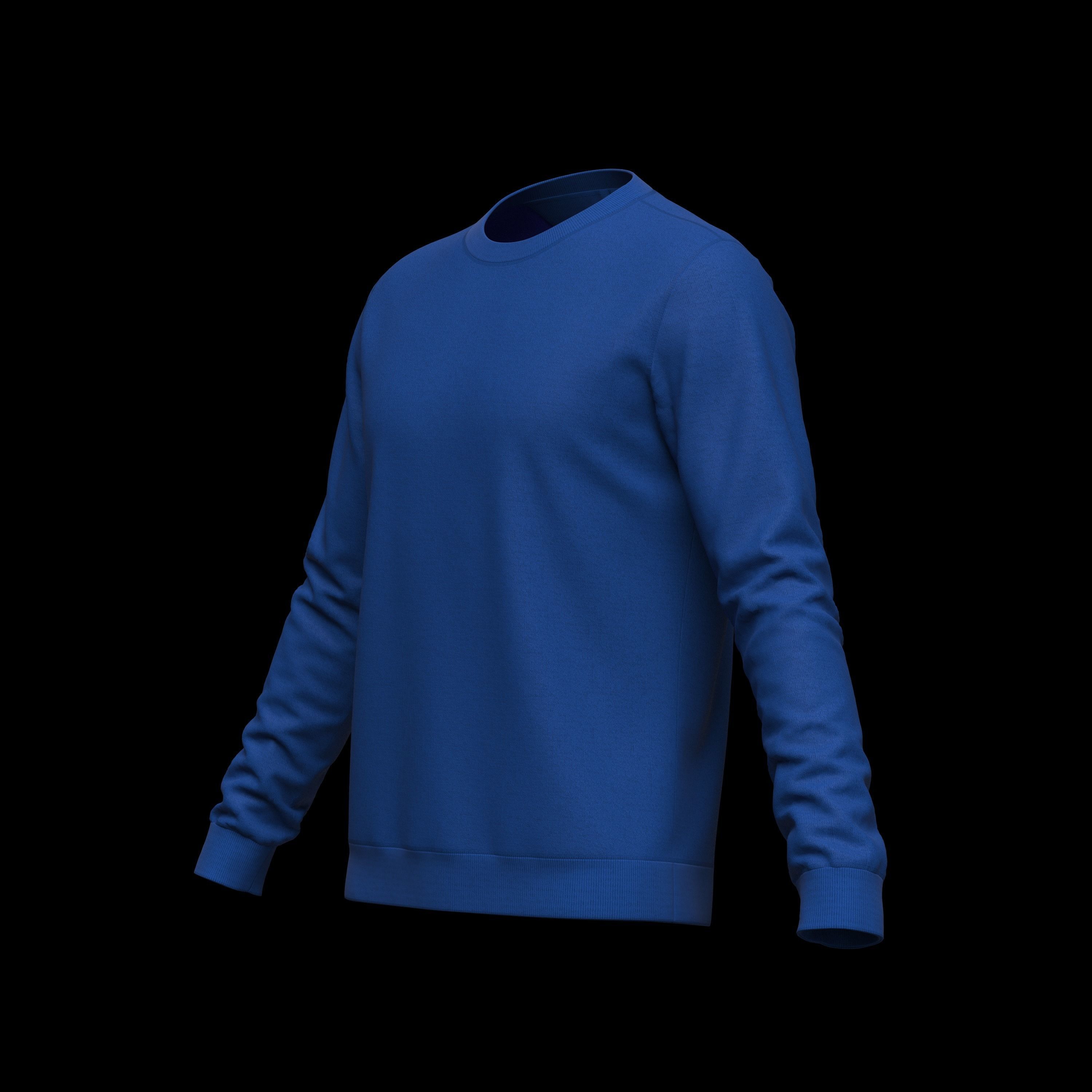 Crew Neck Sweatshirt 3D model | CGTrader