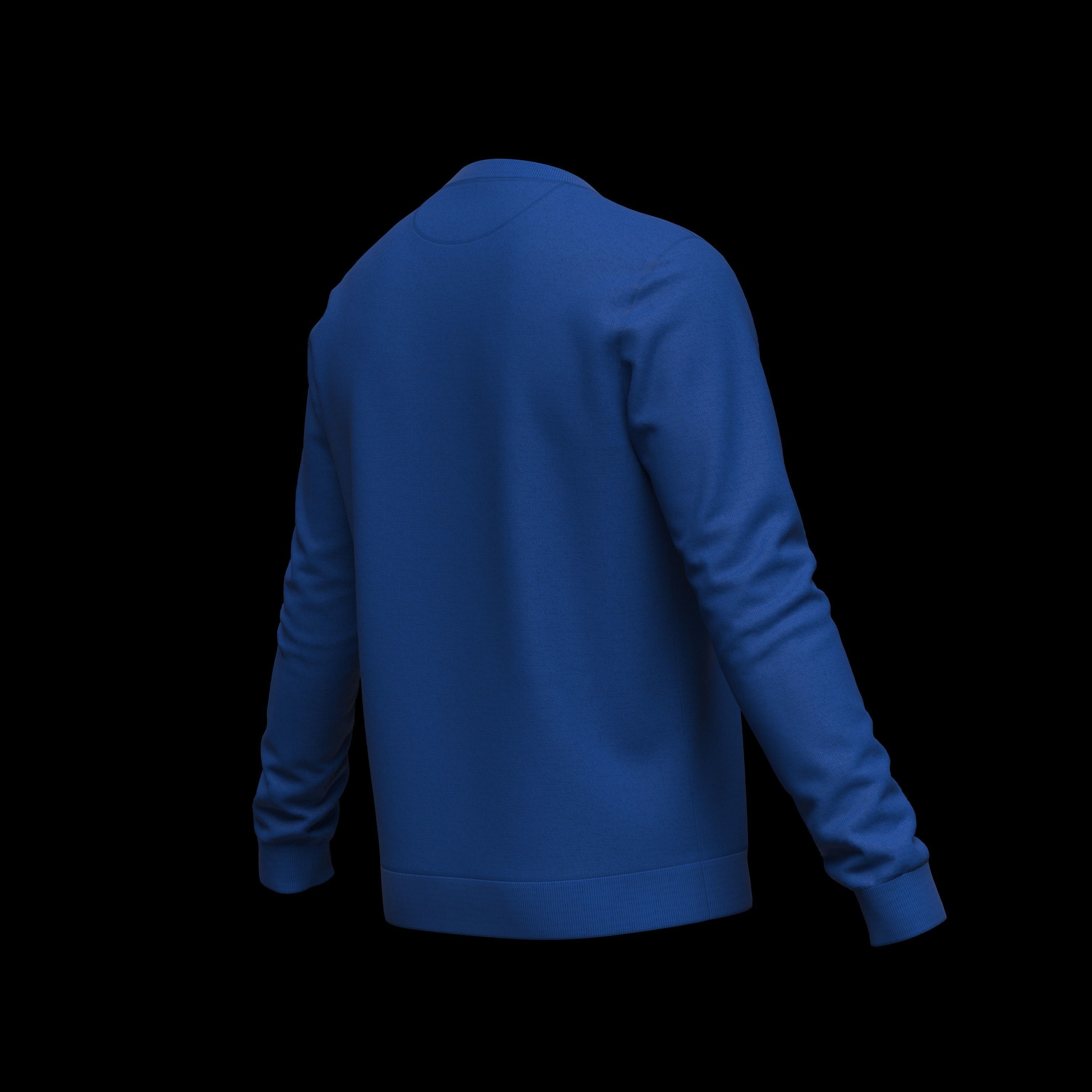 Crew Neck Sweatshirt 3D model | CGTrader