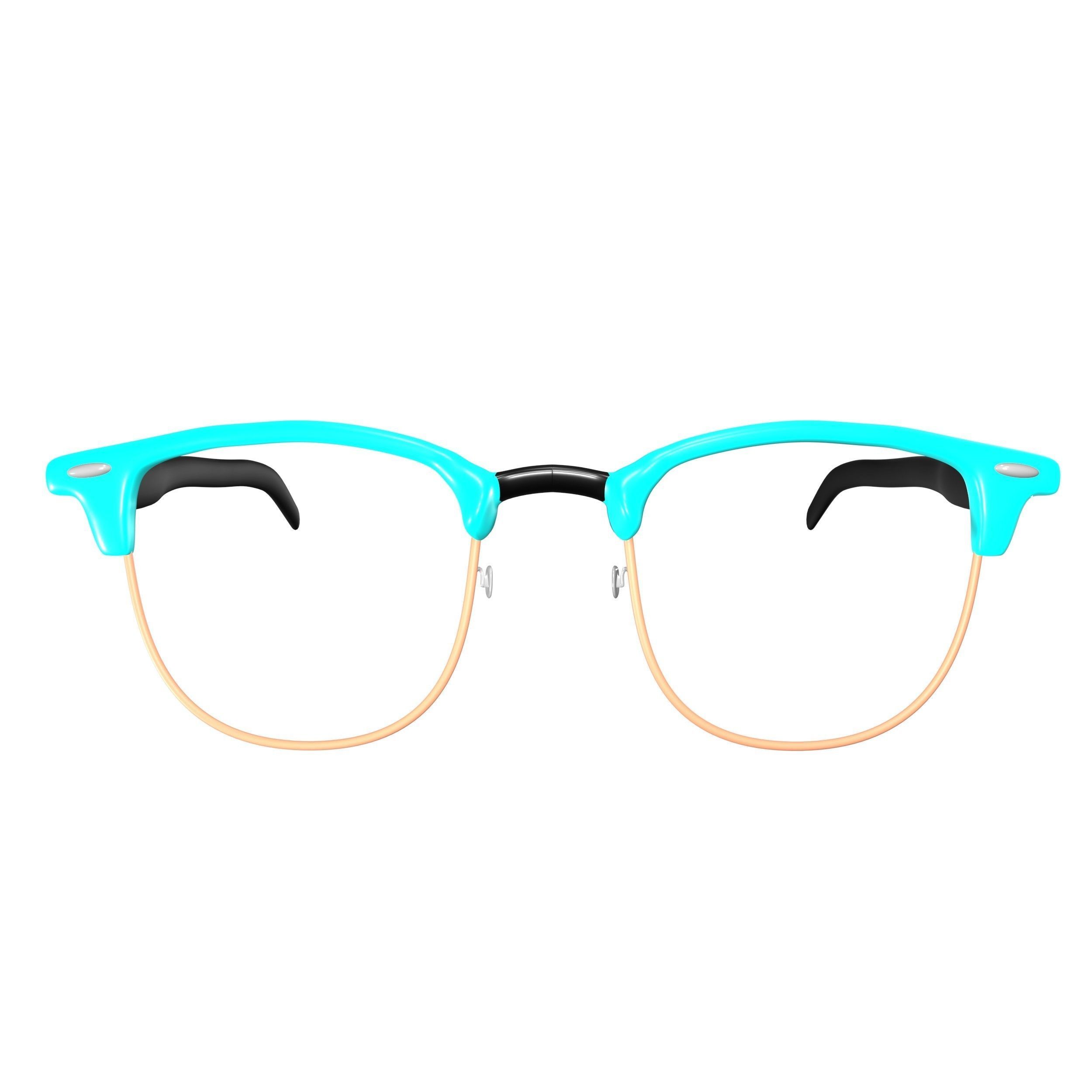 3D Oval Glasses 3D print model free 3D model 3D printable | CGTrader