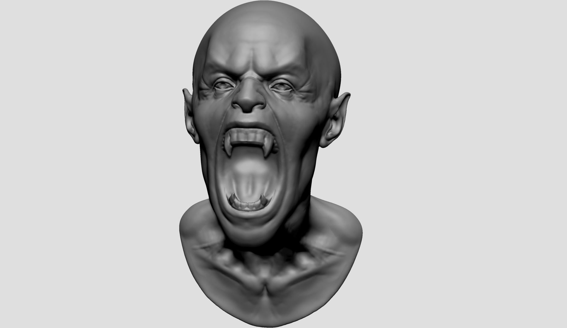 Creature Head B 3D model | CGTrader