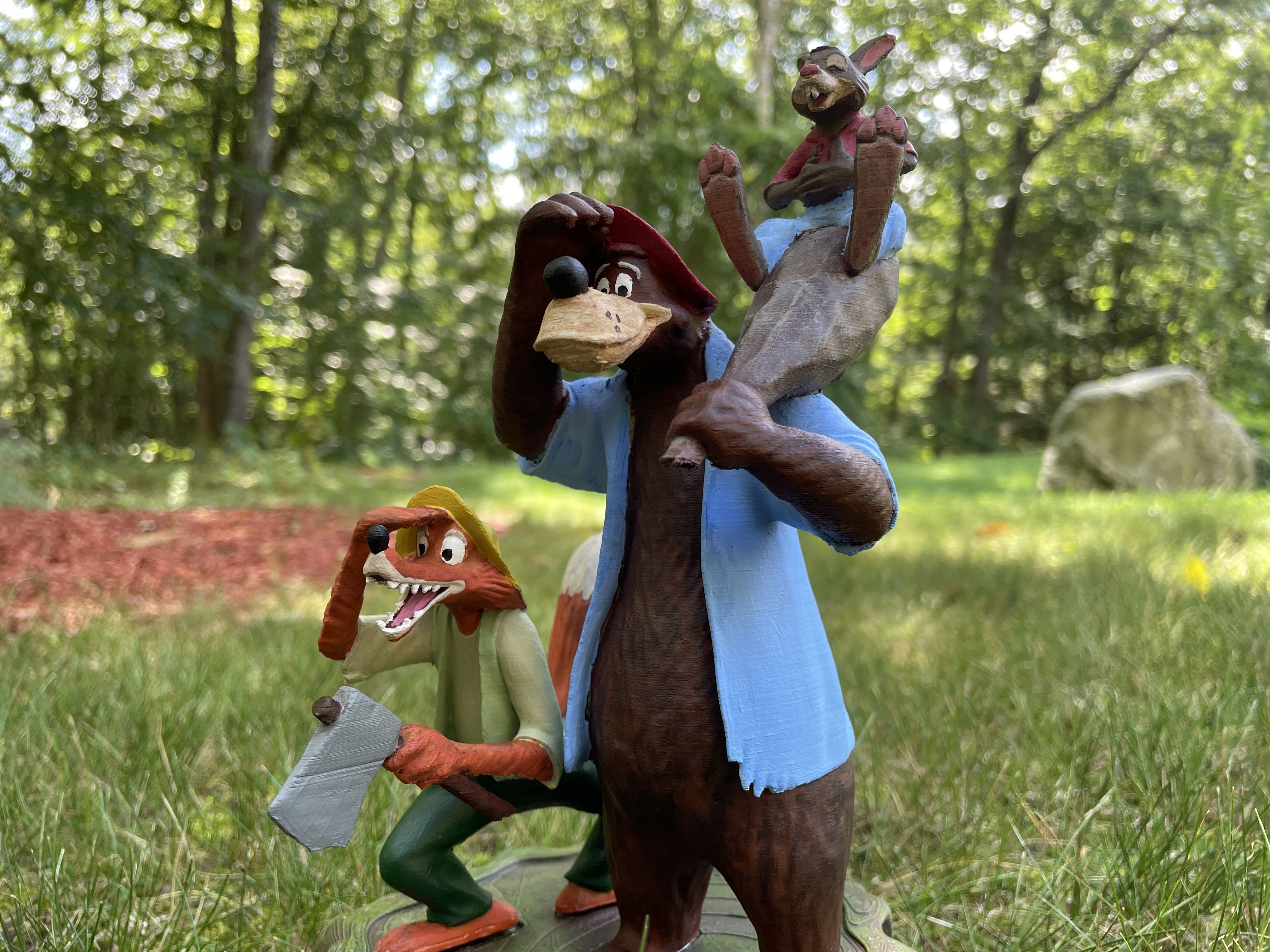 Splash Mountain Statue with Brer Fox Brer Bear and Brer Rabbit 3D model ...