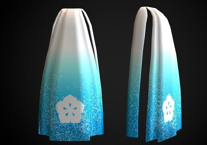 3D model blue white cape VR / AR / low-poly | CGTrader