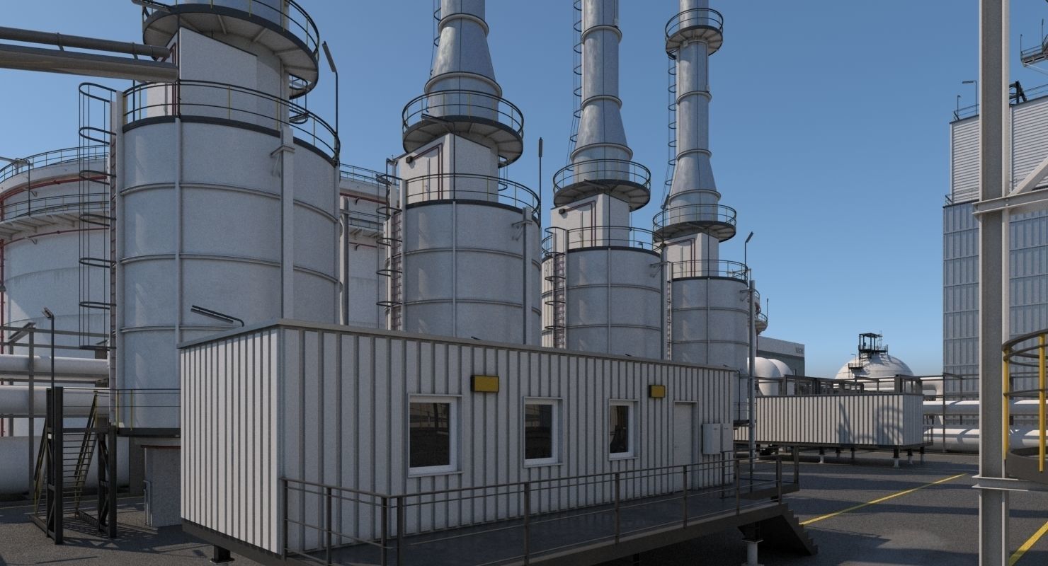 Refinery 3D model | CGTrader