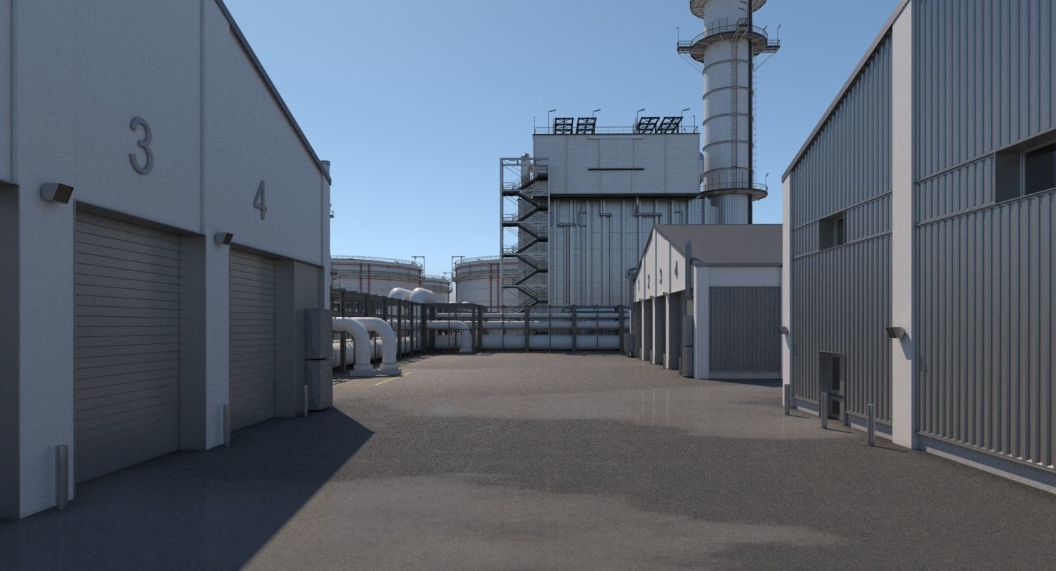 Refinery power transformer with two poles 3D model | CGTrader