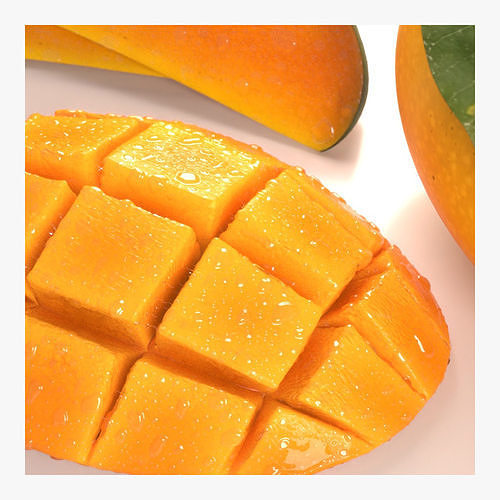 Mango cubes slice 3D model | CGTrader