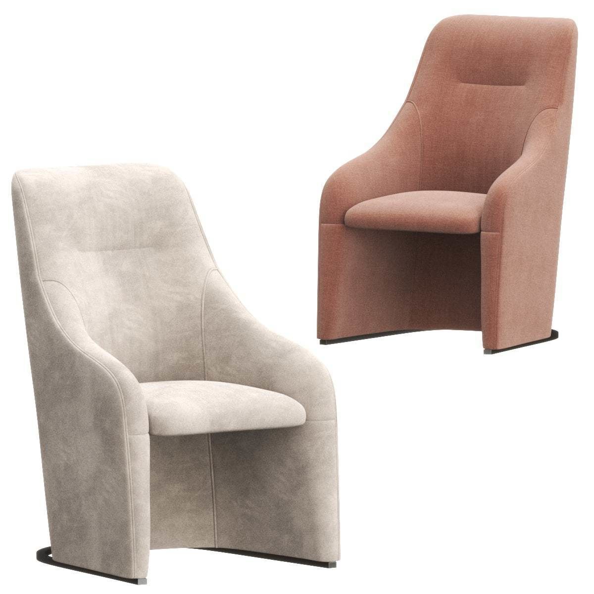 NAGI Upholstered armchair By Viccarbe 3D model | CGTrader