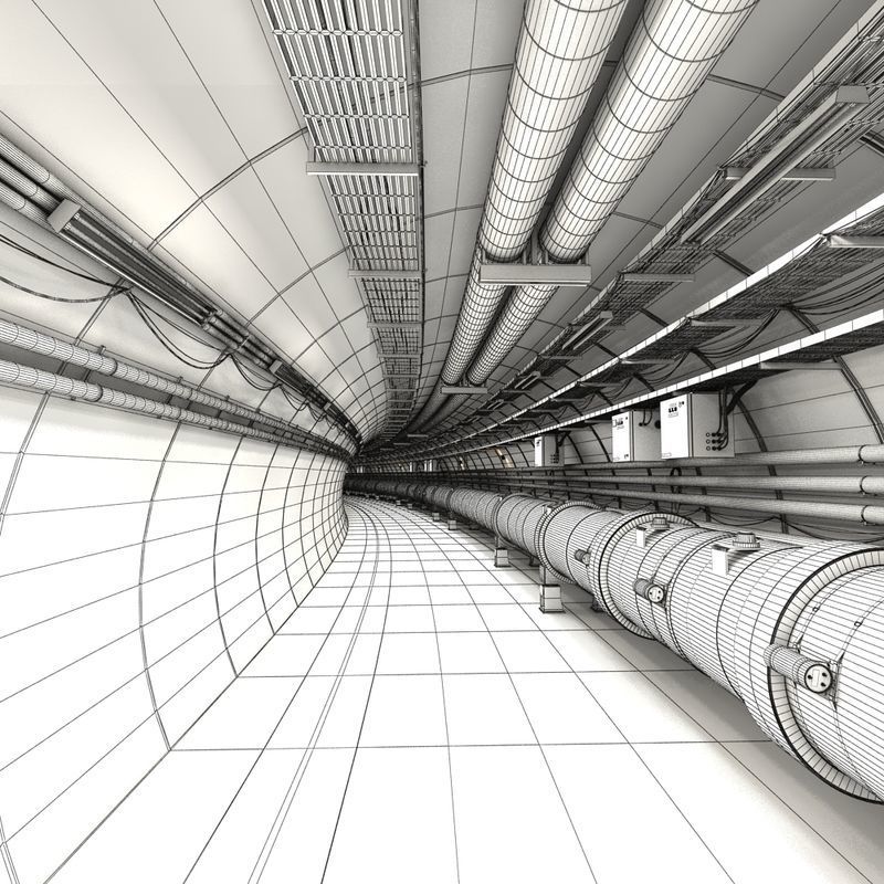 Large Hadron Collider Particle Accelerator 3D model | CGTrader