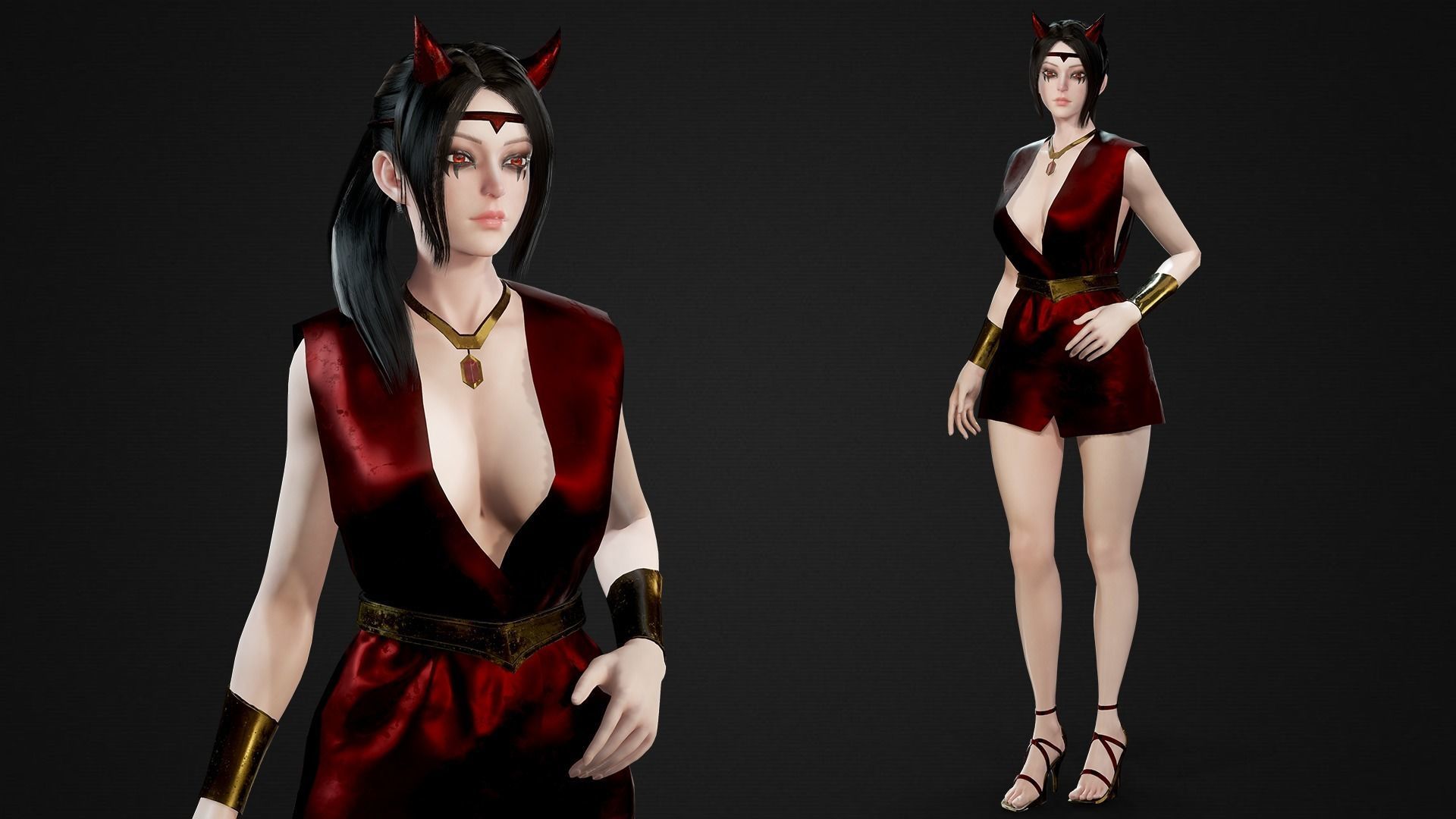 3D model Devil Girl VR / AR / low-poly | CGTrader