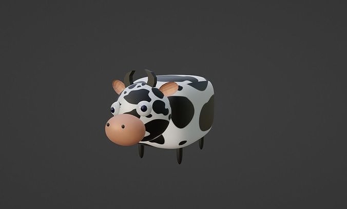 3D model low poly cow VR / AR / low-poly | CGTrader