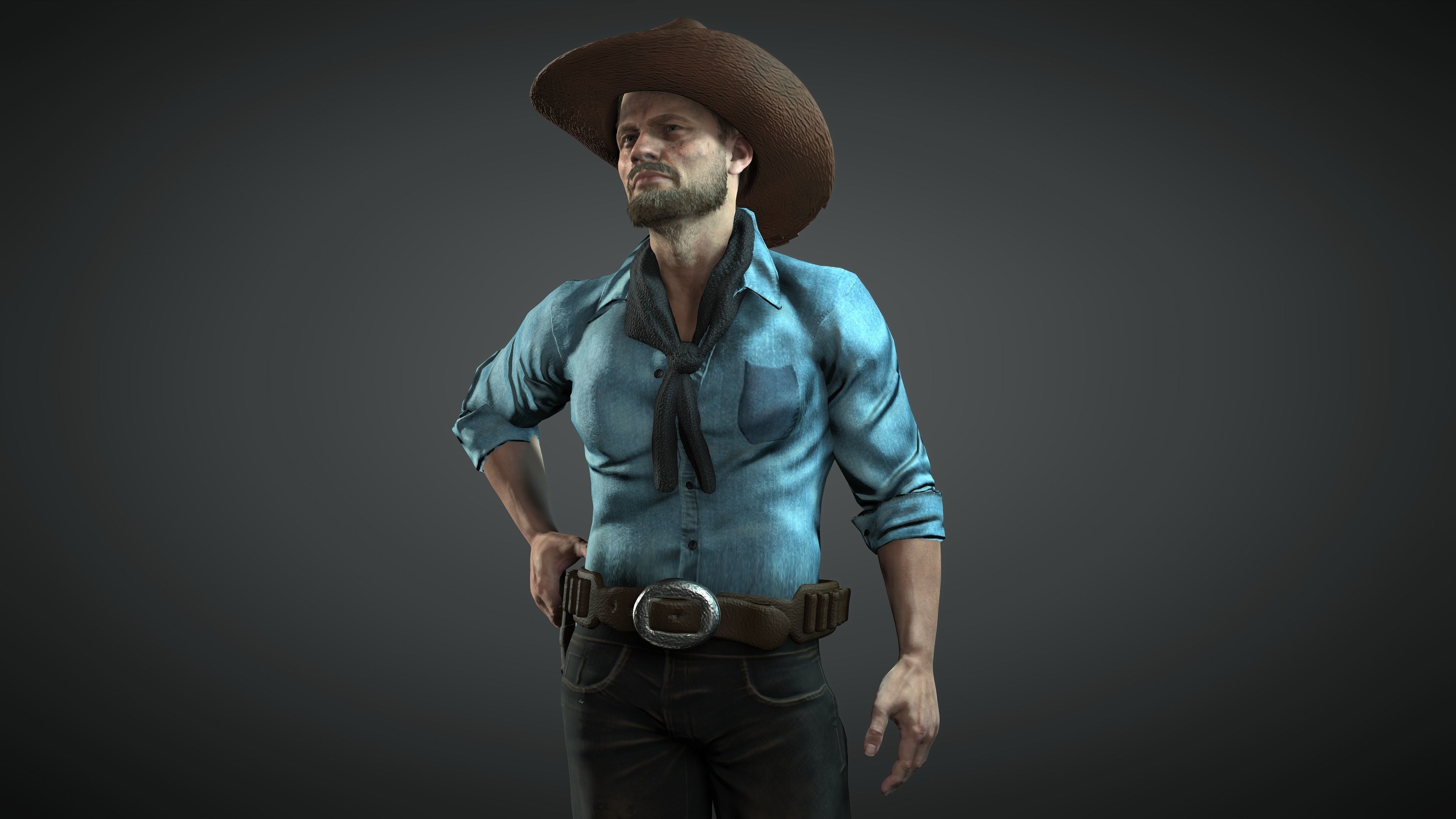 3D model The Cowboy VR / AR / low-poly | CGTrader