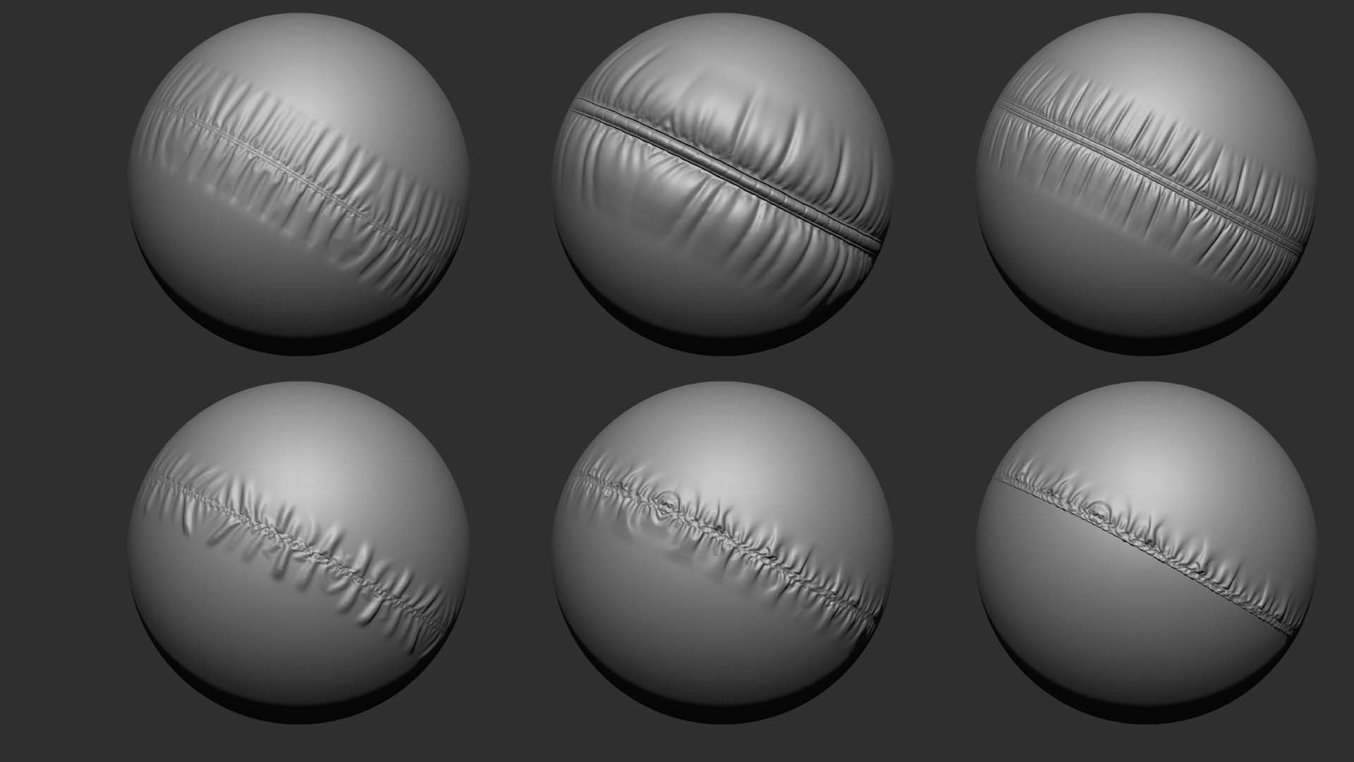 200 Seams And Stitches Brushes Video Tutorial-Collection 3D model ...