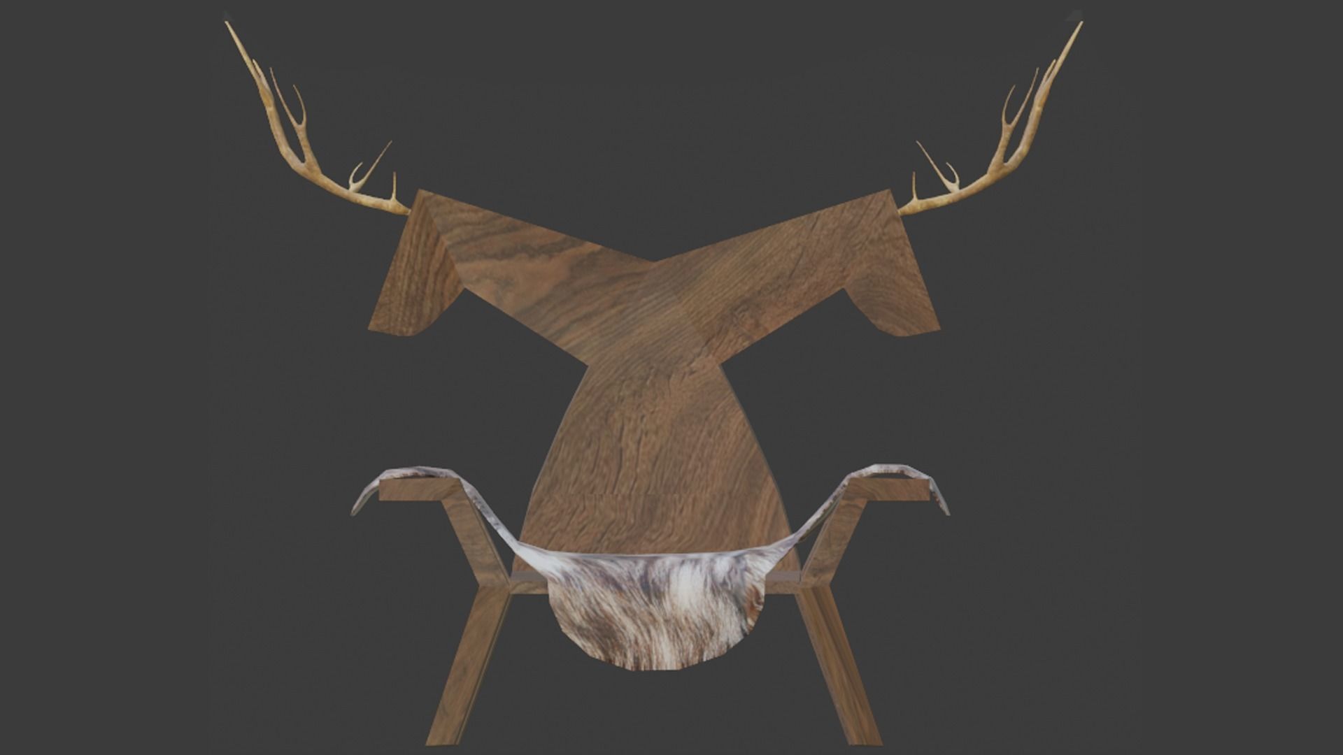 3D model Deer Barbarian Throne VR / AR / low-poly | CGTrader