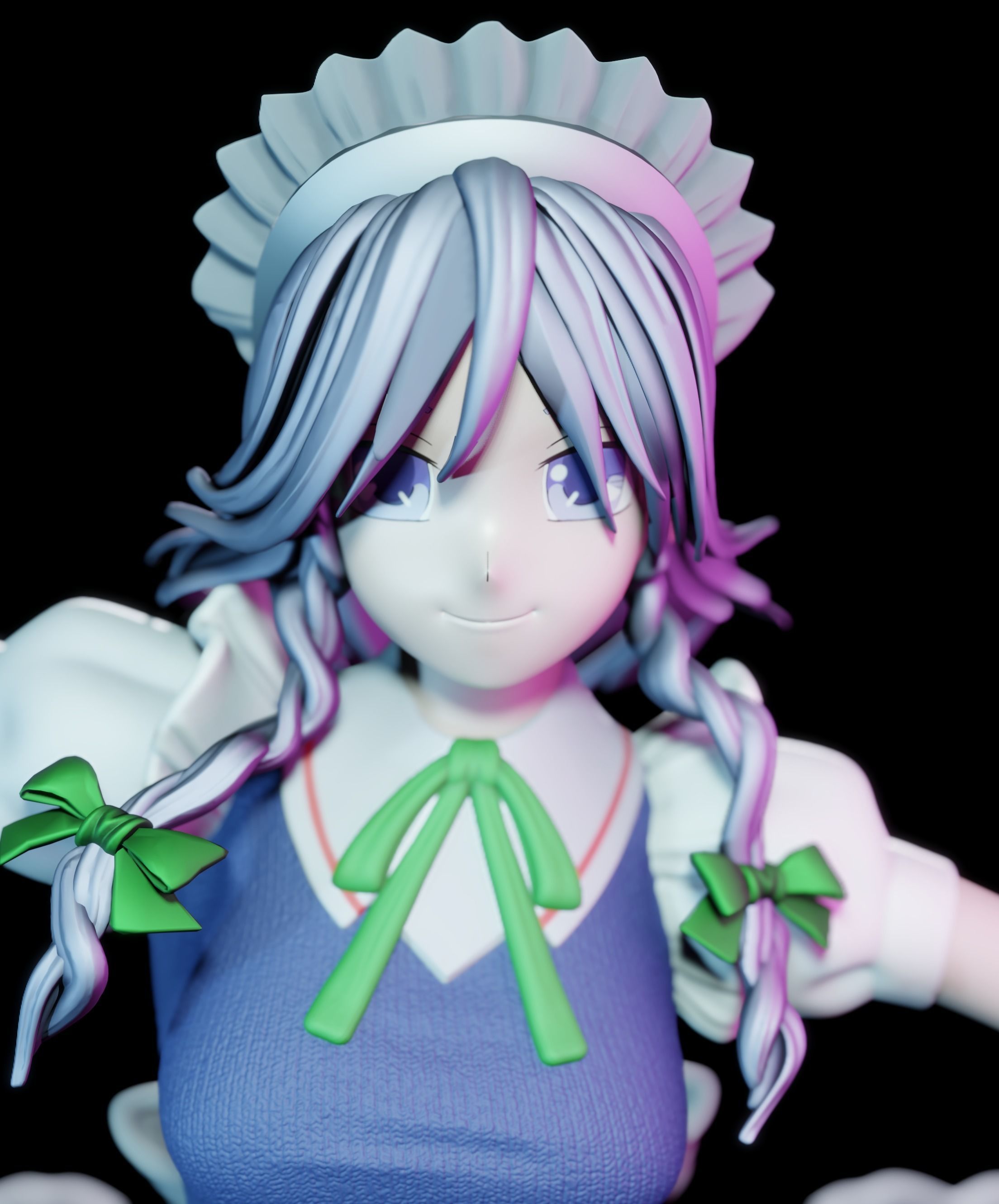 Sakuya Izayoi 3D model 3D printable | CGTrader