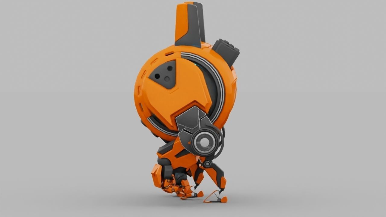 toon robot rigged animated character 3D model animated rigged | CGTrader