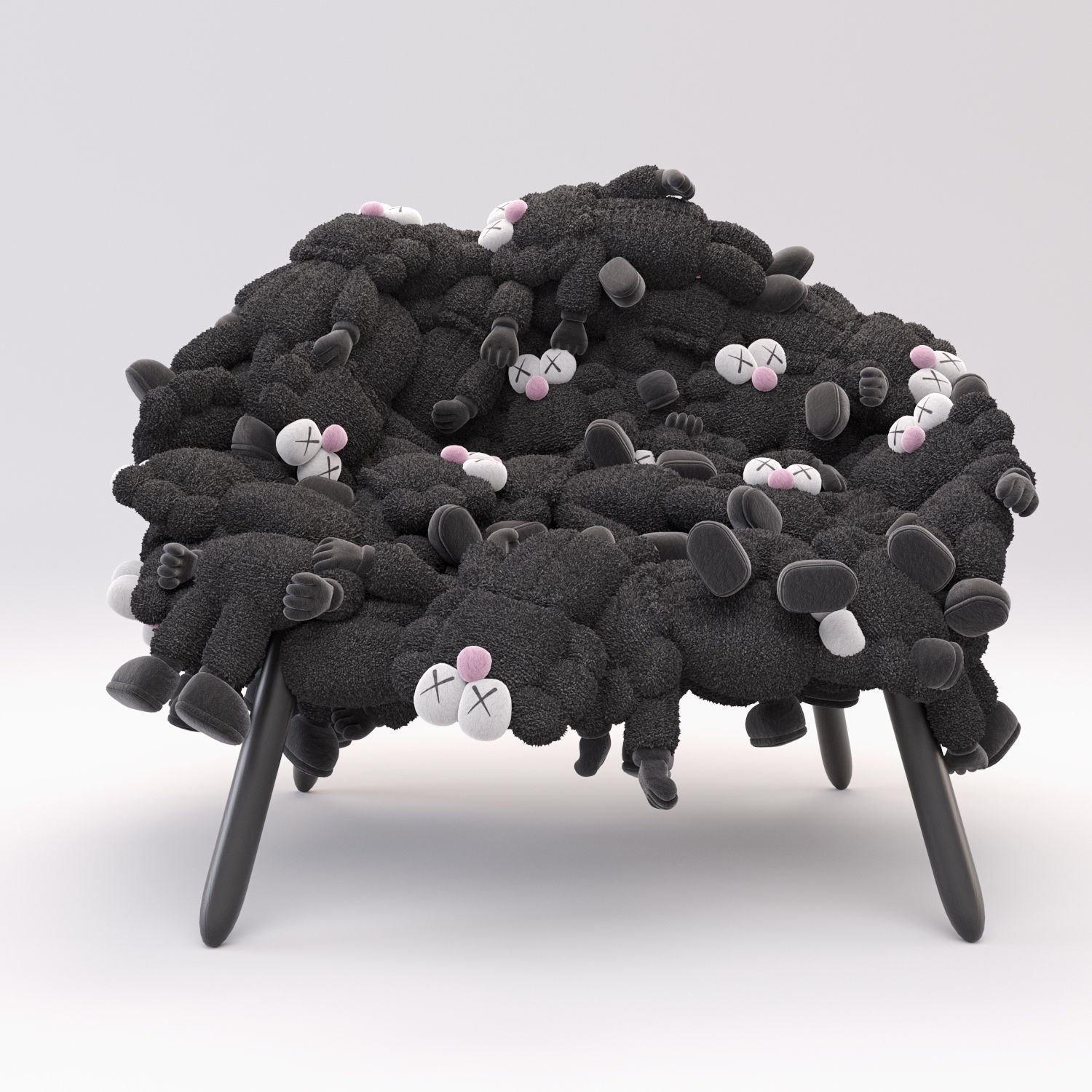 KAWS and Campana chair 3D model | CGTrader