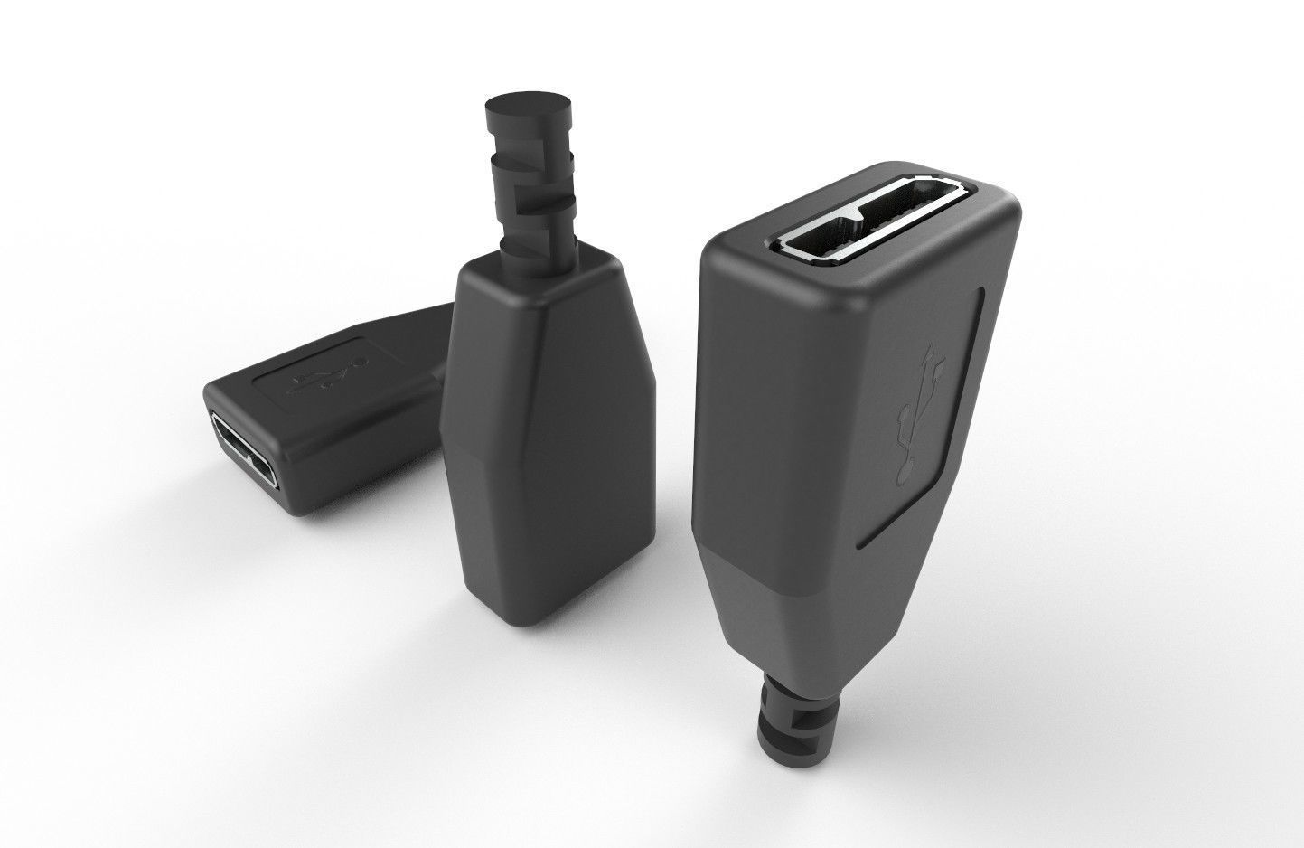 3D model USB M3 Micro Type B 30 Female VR / AR / low-poly | CGTrader