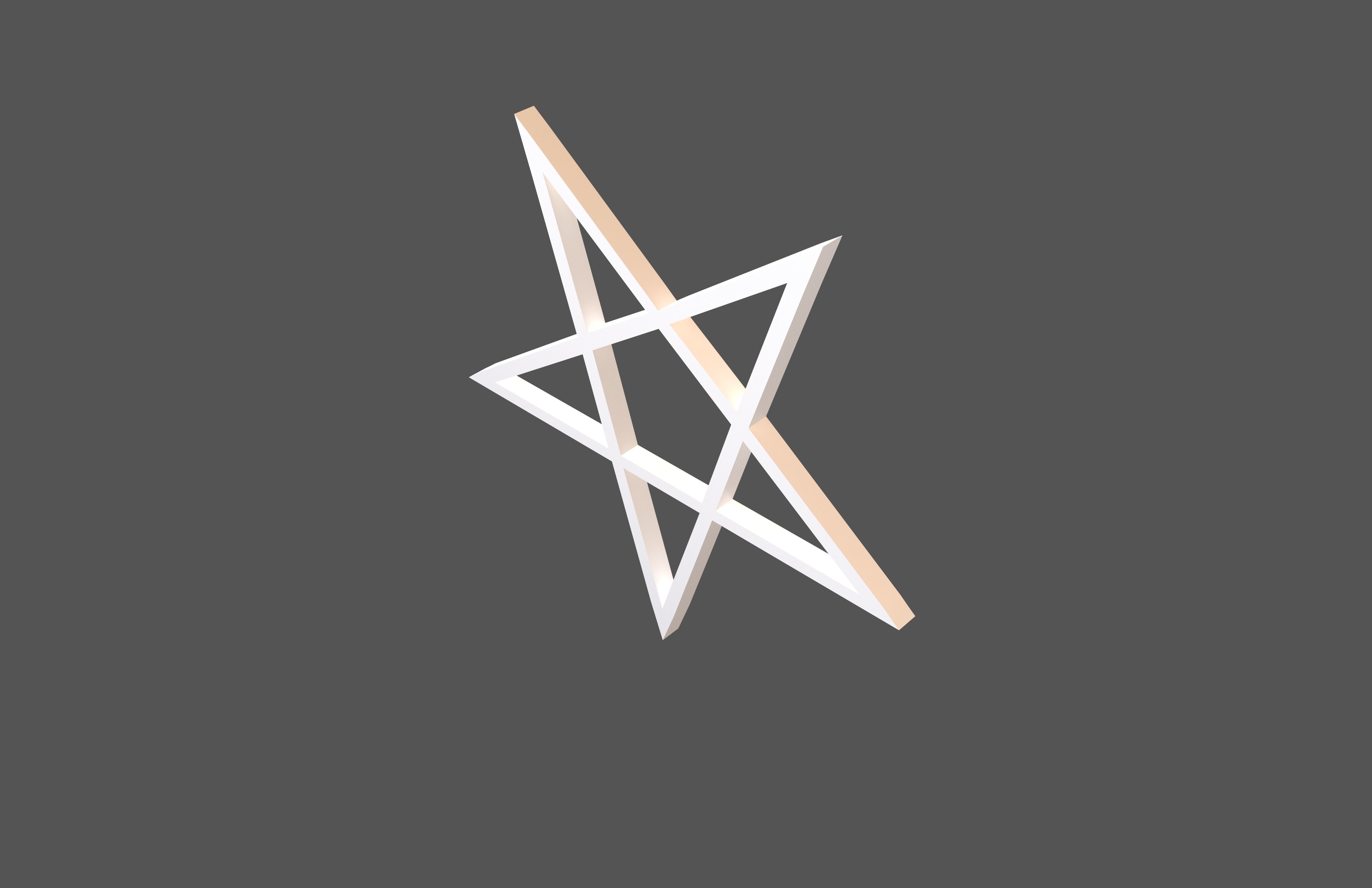 3D model Inverted Pentagram Symbol v1 002 VR / AR / low-poly | CGTrader