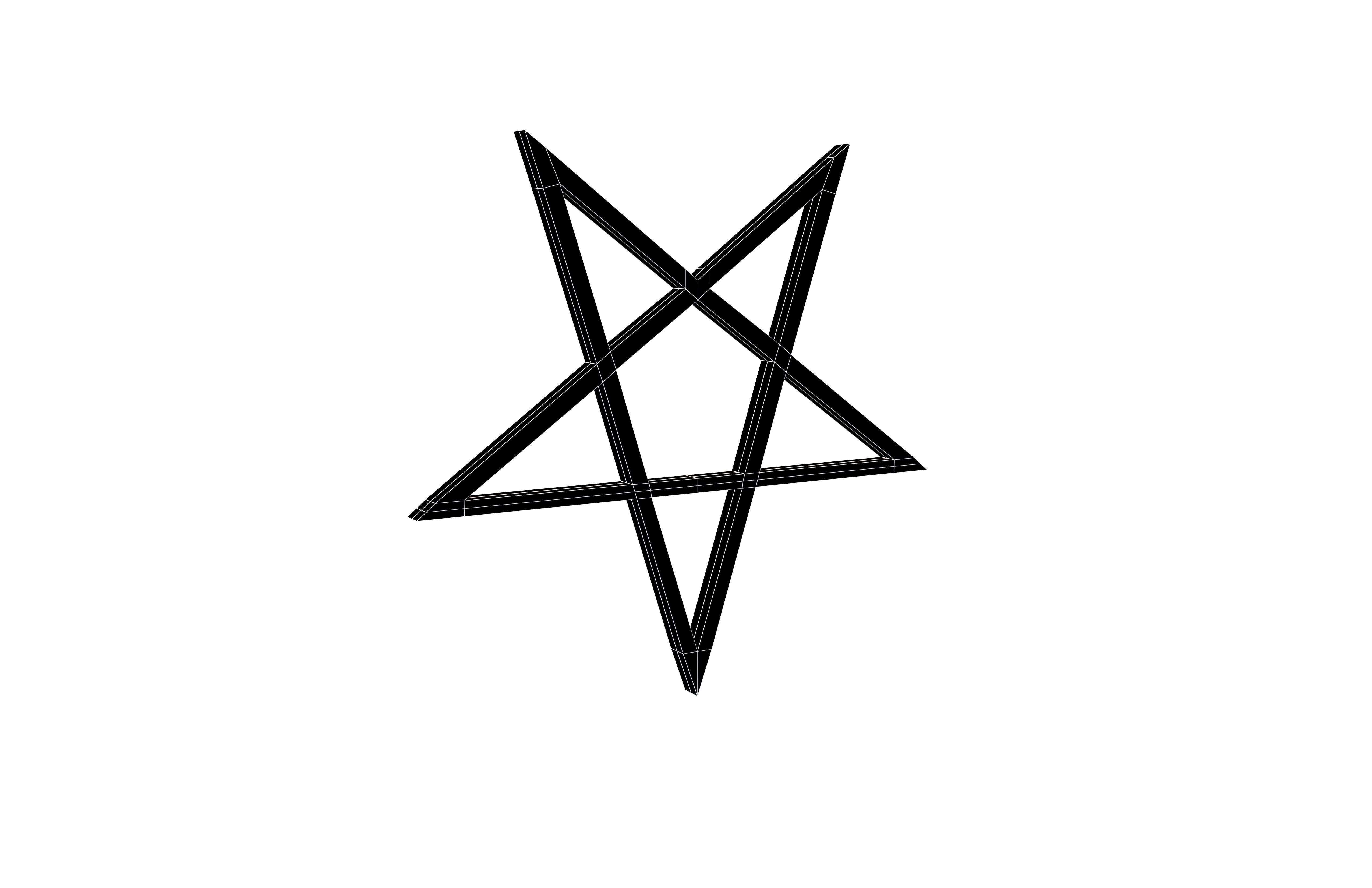 3D model Inverted Pentagram Symbol v1 003 VR / AR / low-poly | CGTrader
