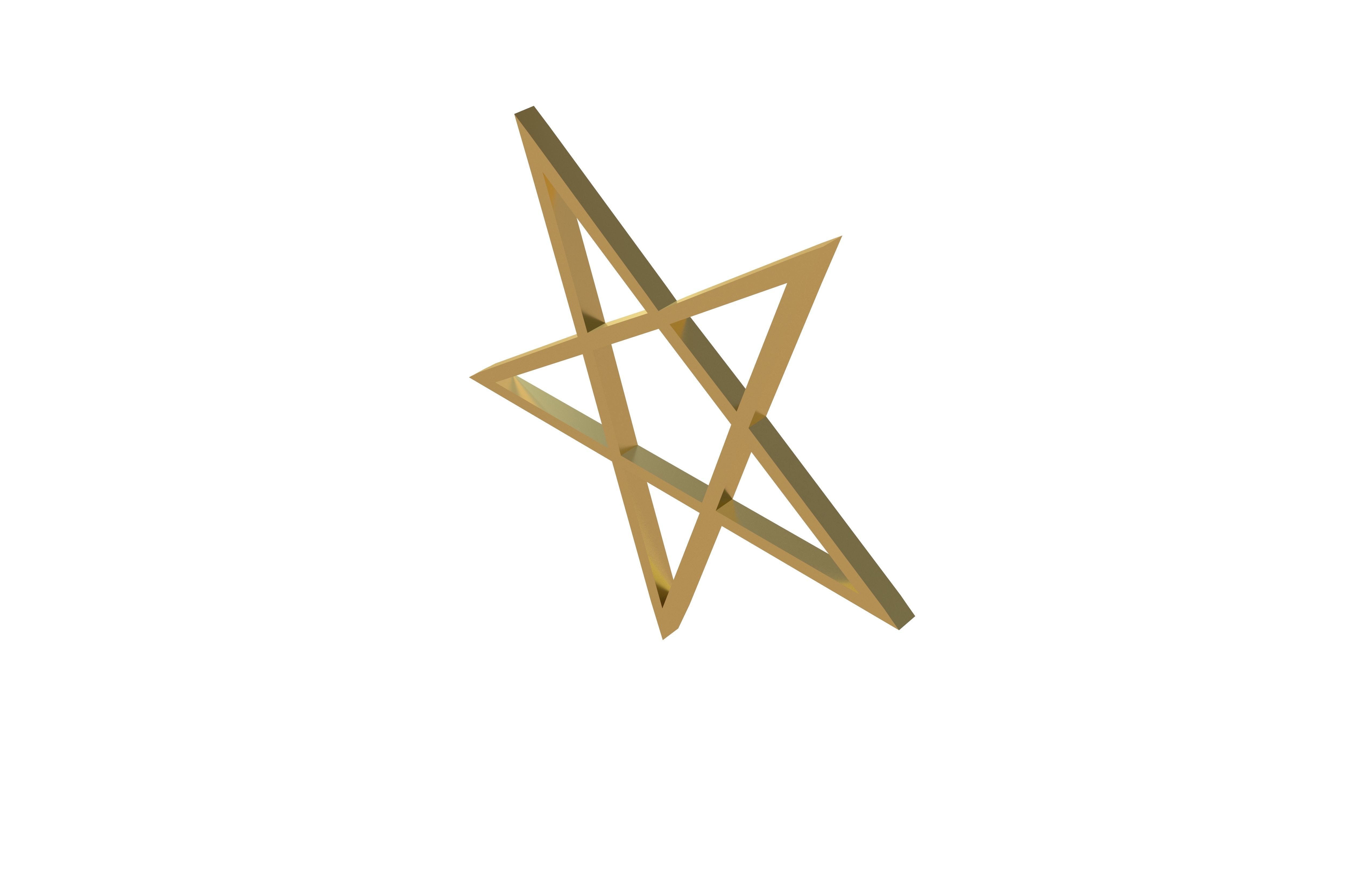 3D model Inverted Pentagram Symbol v1 003 VR / AR / low-poly | CGTrader