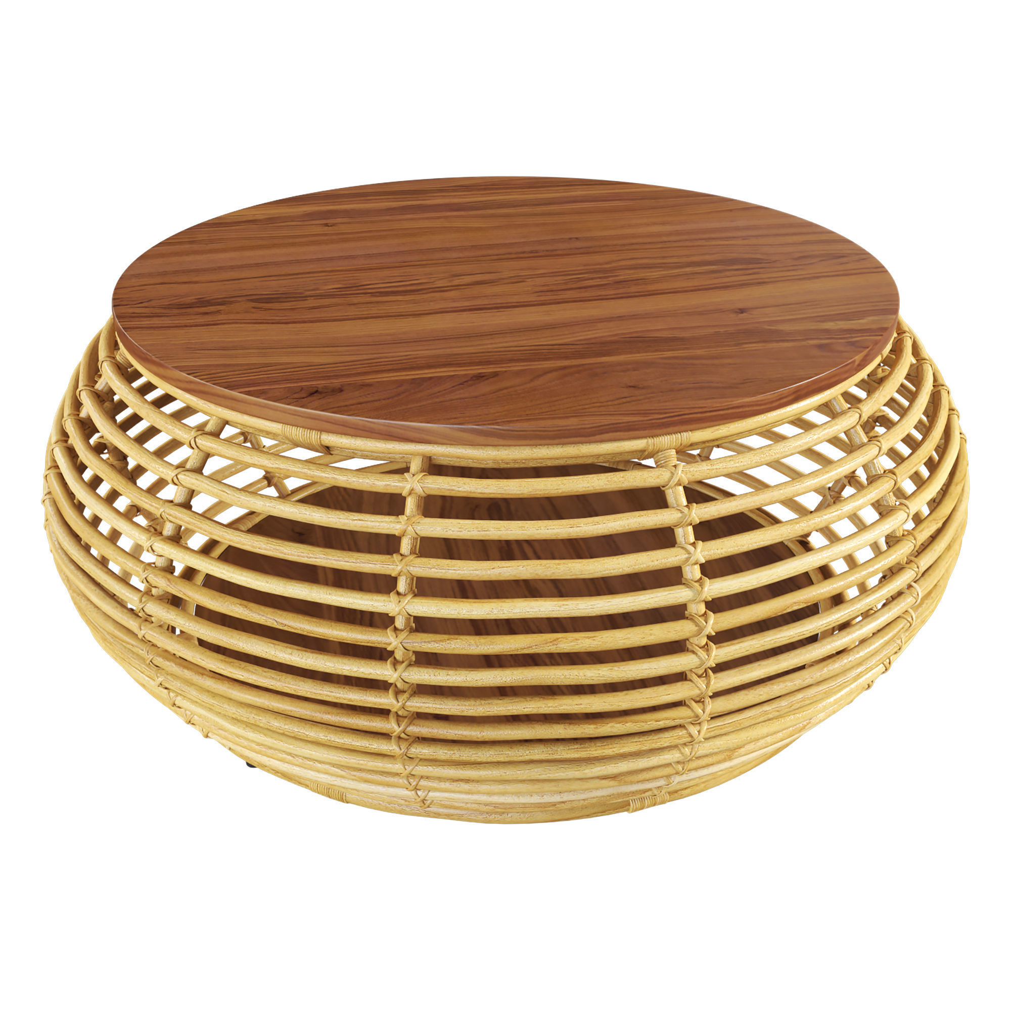 Mico Rattan Coffee Table 3D model | CGTrader