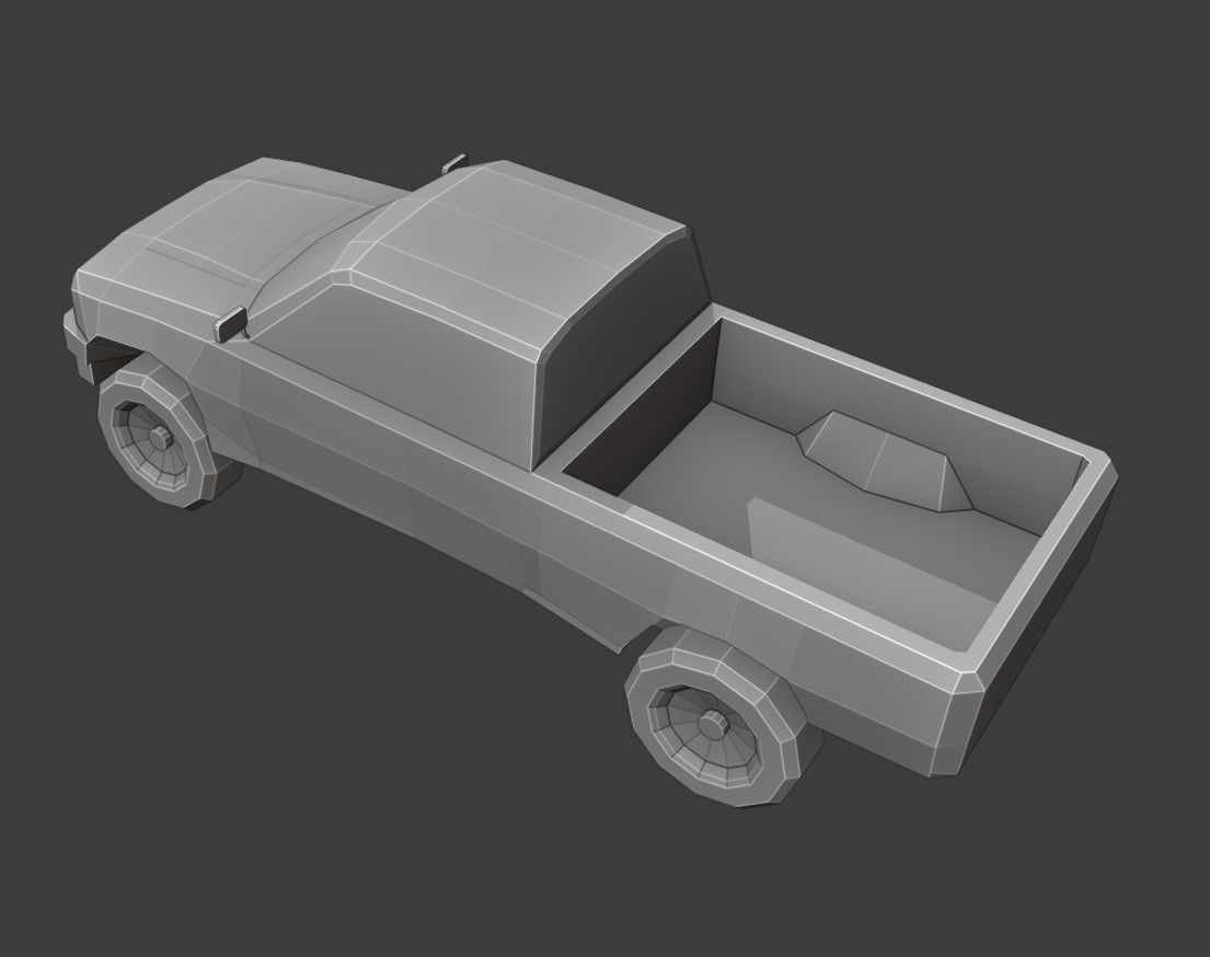 3D model Pickup Truck Low Poly VR / AR / low-poly | CGTrader