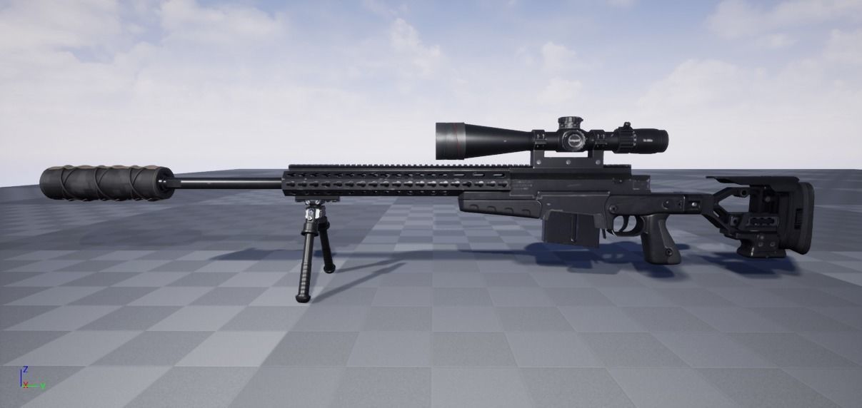 3D model AXMC sniper riffle VR / AR / low-poly | CGTrader