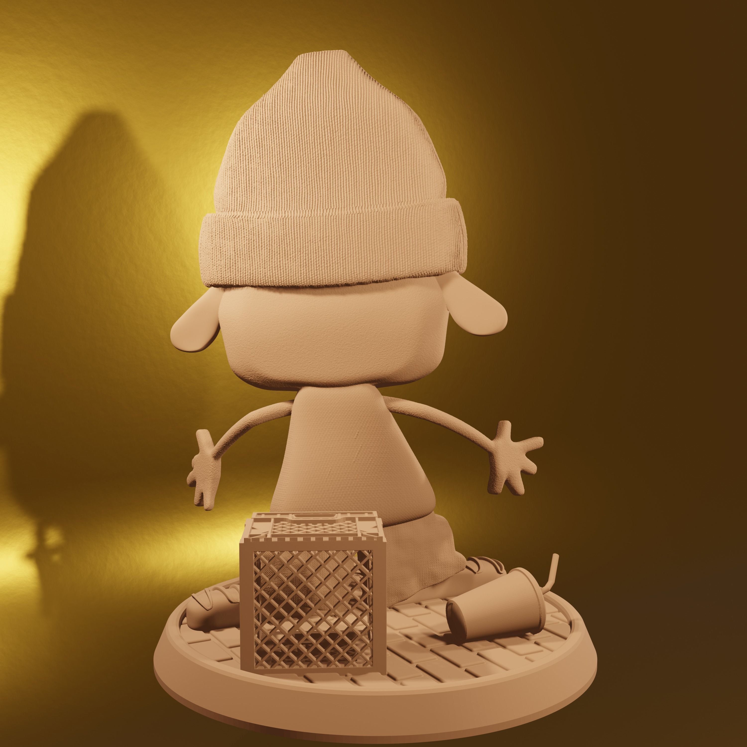 Parappa the Rapper - Figure and Base PRE-SUPPORTED free 3D model 3D ...