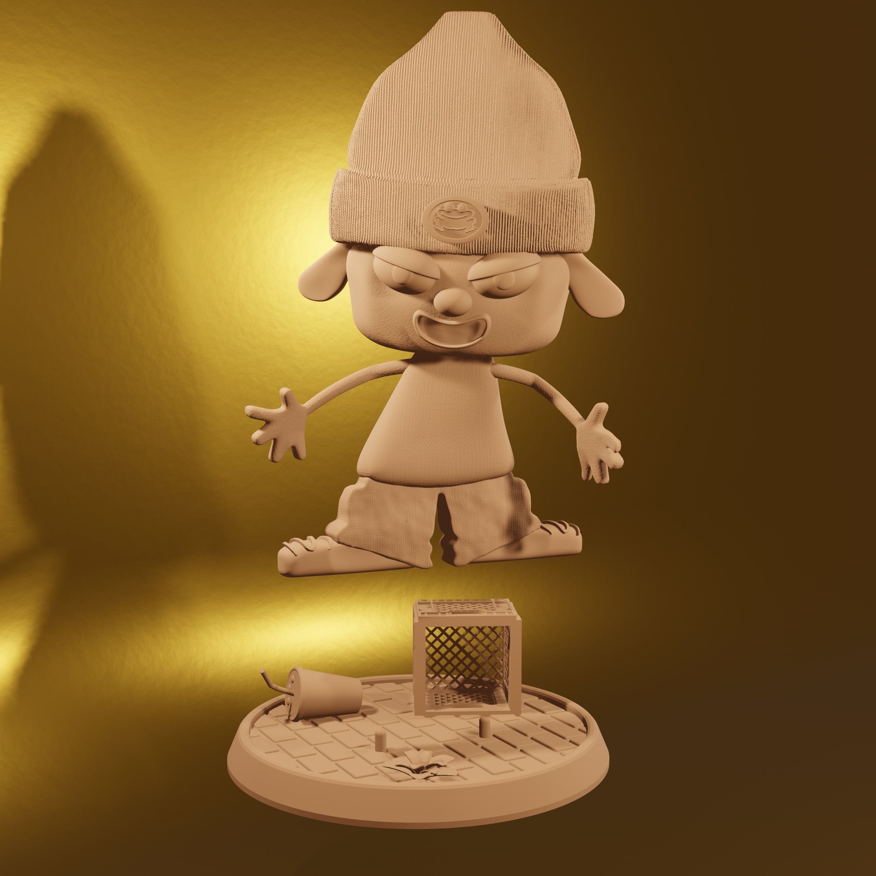 Parappa the Rapper - Figure and Base PRE-SUPPORTED free 3D model 3D ...