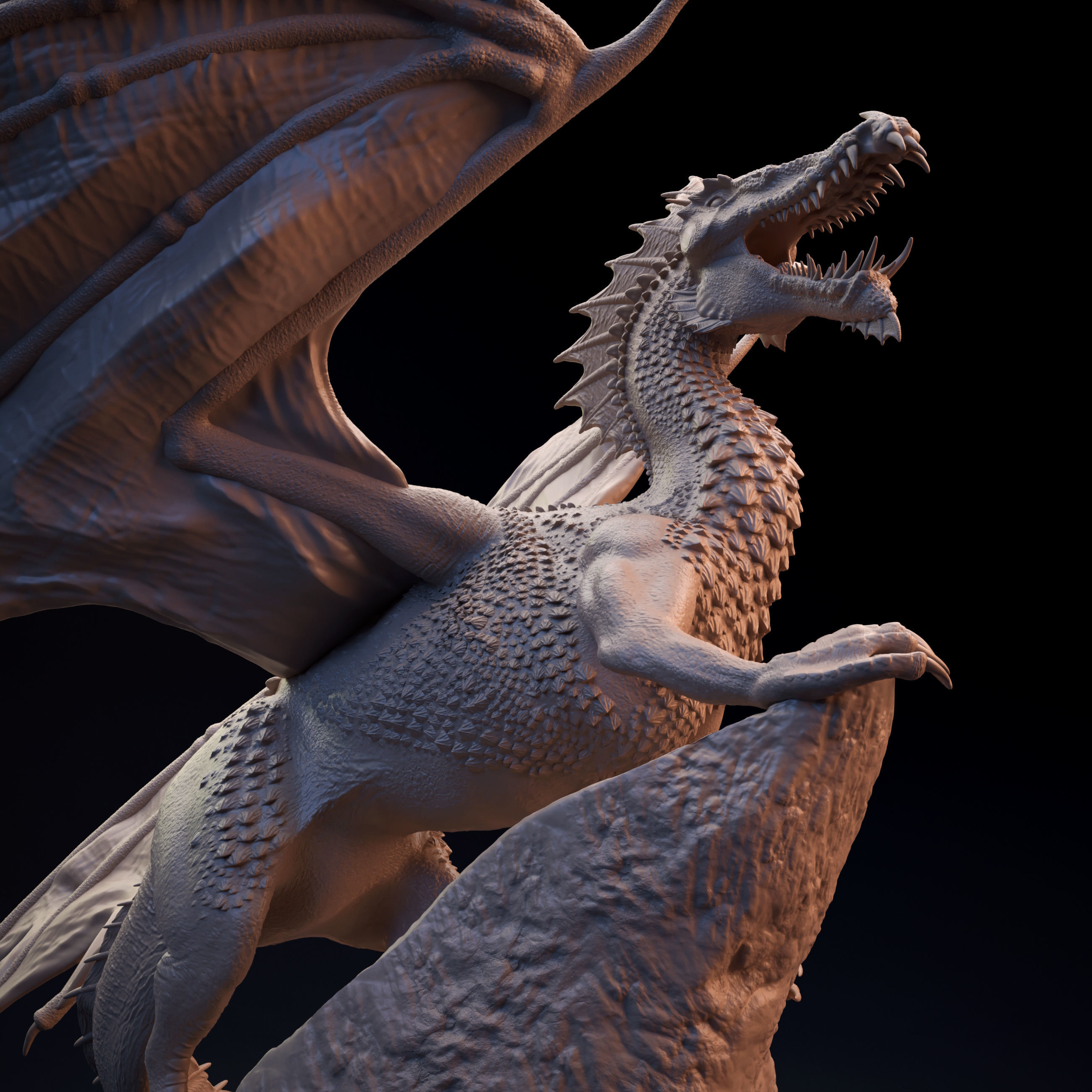 Water dragon 3D model 3D printable | CGTrader