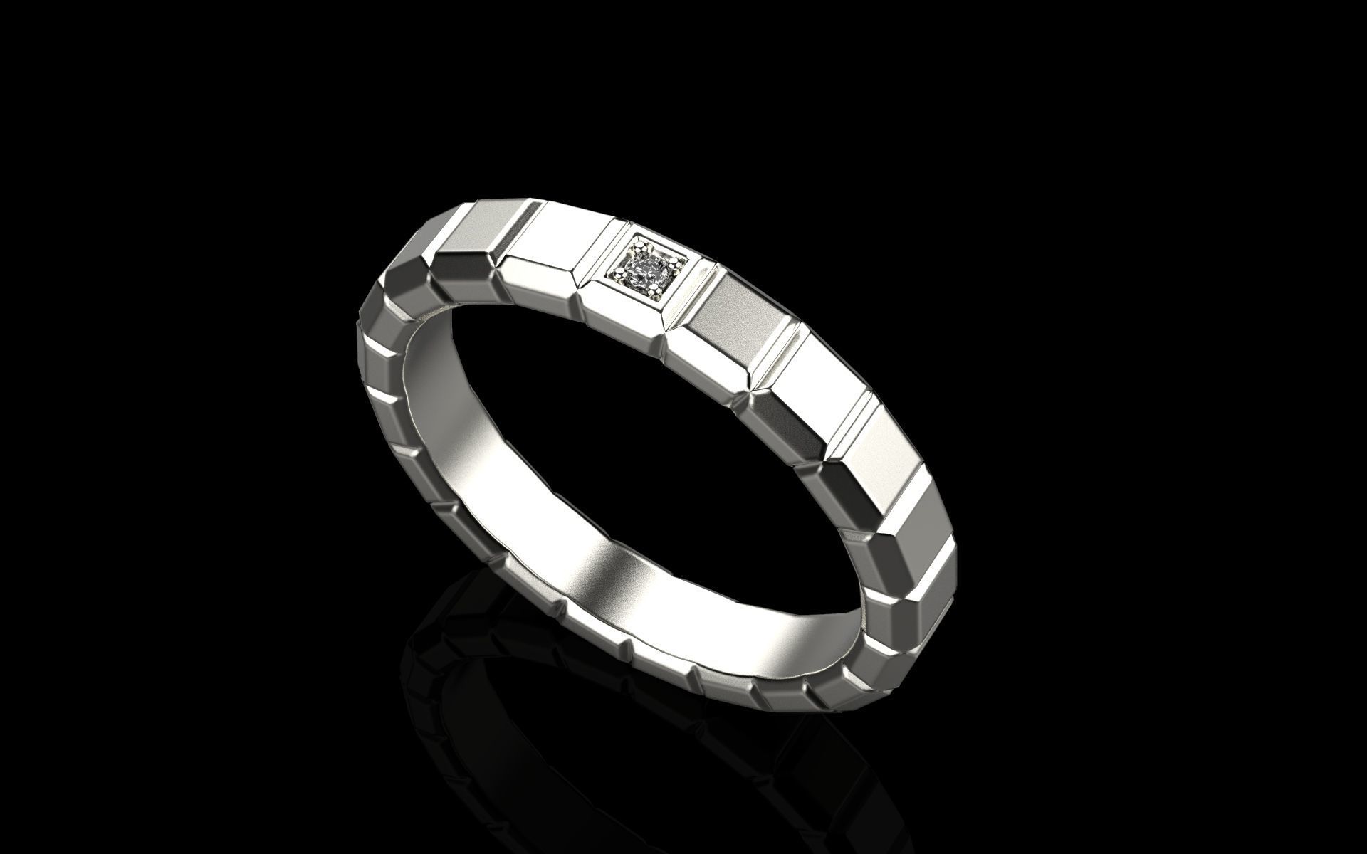 Chopard Ice Cube Ring 3d Model 3D model 3D printable | CGTrader