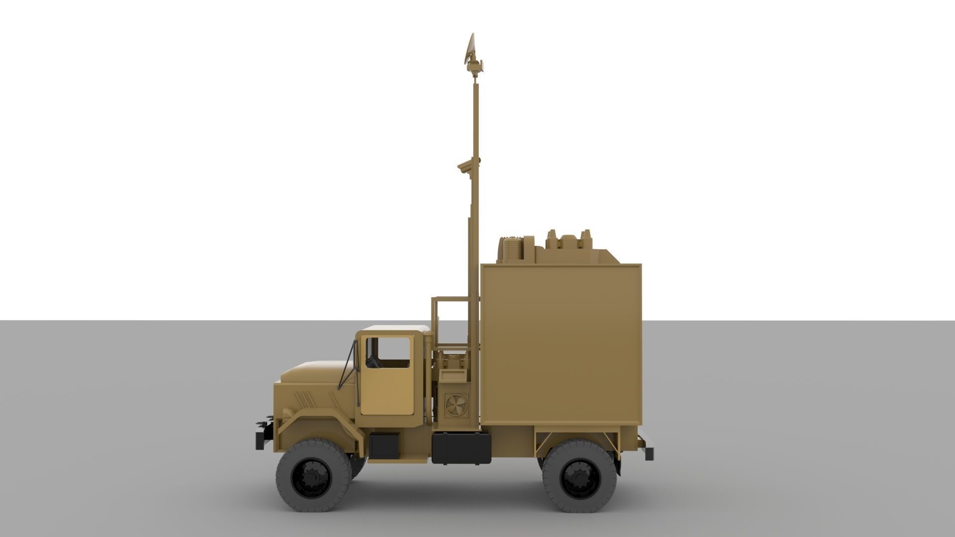 Military radar truck 3D model | CGTrader