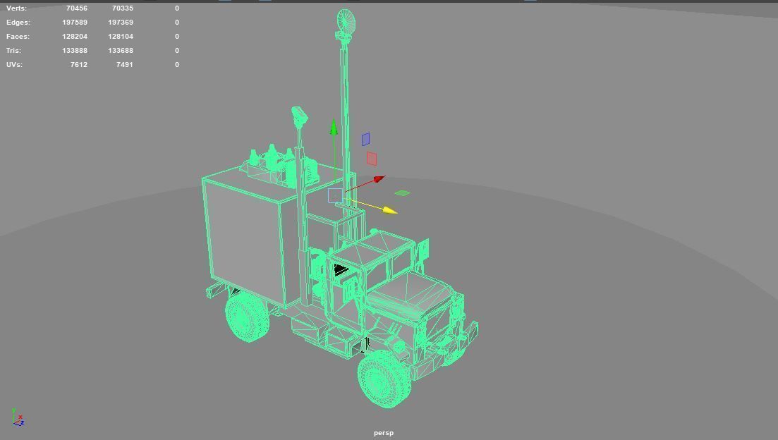 Military radar truck 3D model | CGTrader