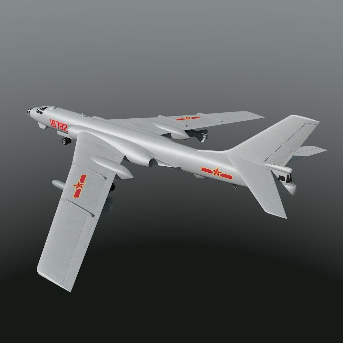 Chinese Air Force Xian H-6 3D model | CGTrader