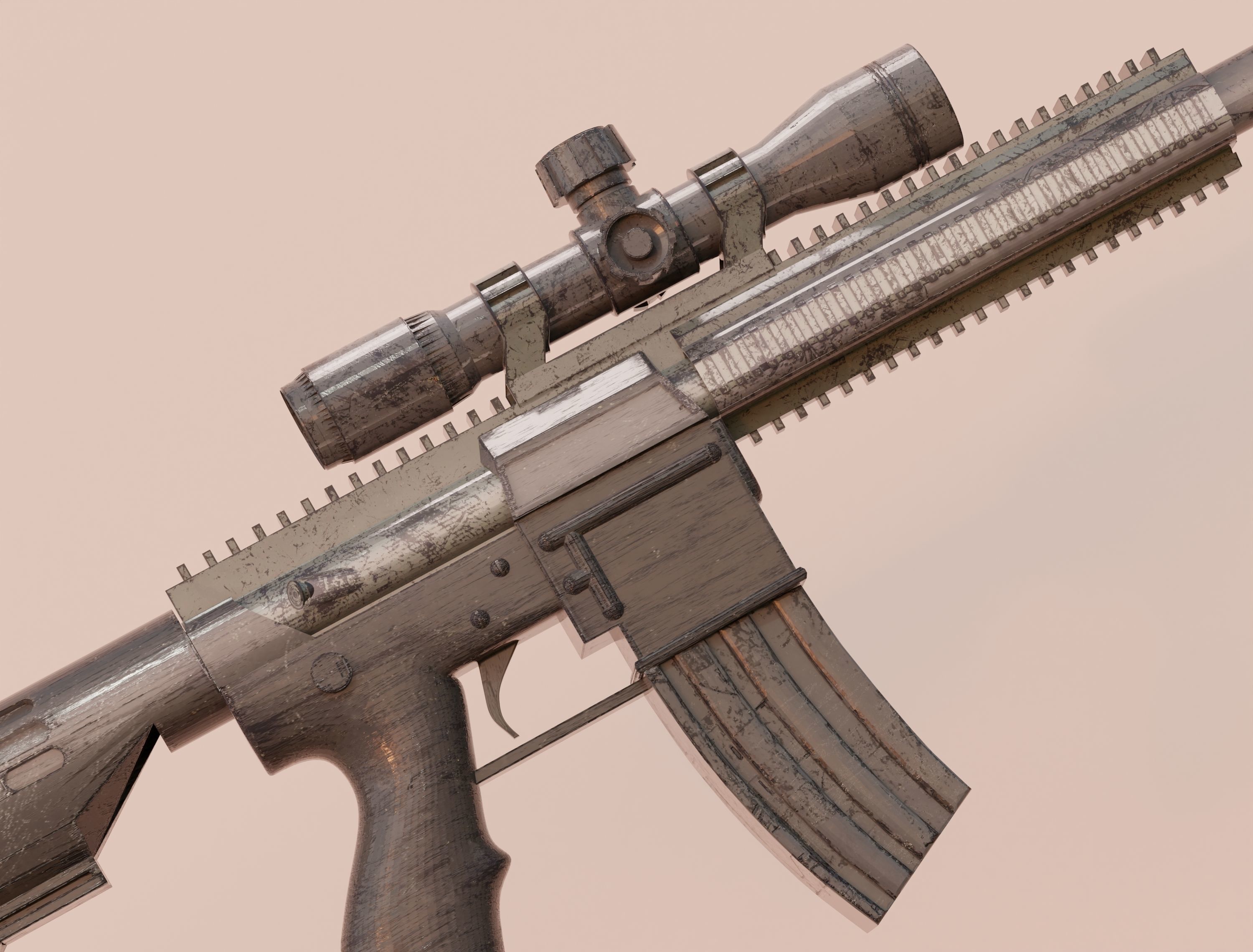 3D model Hk 416 Assault Sniper Rifle VR / AR / low-poly | CGTrader
