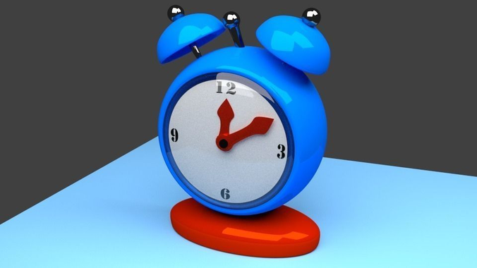 Alarm clock 3D model 3D printable | CGTrader