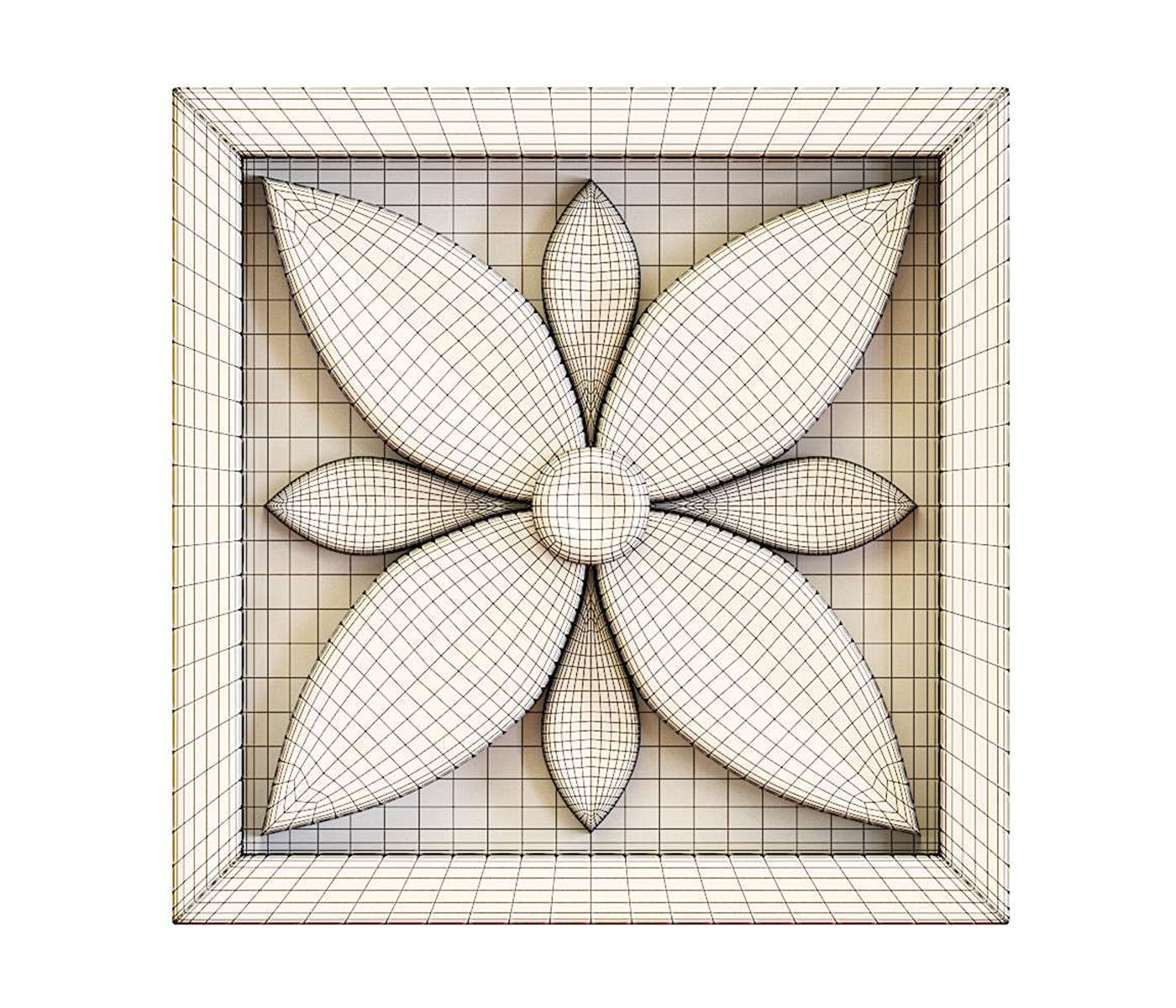 Rosette 02 3D model | CGTrader