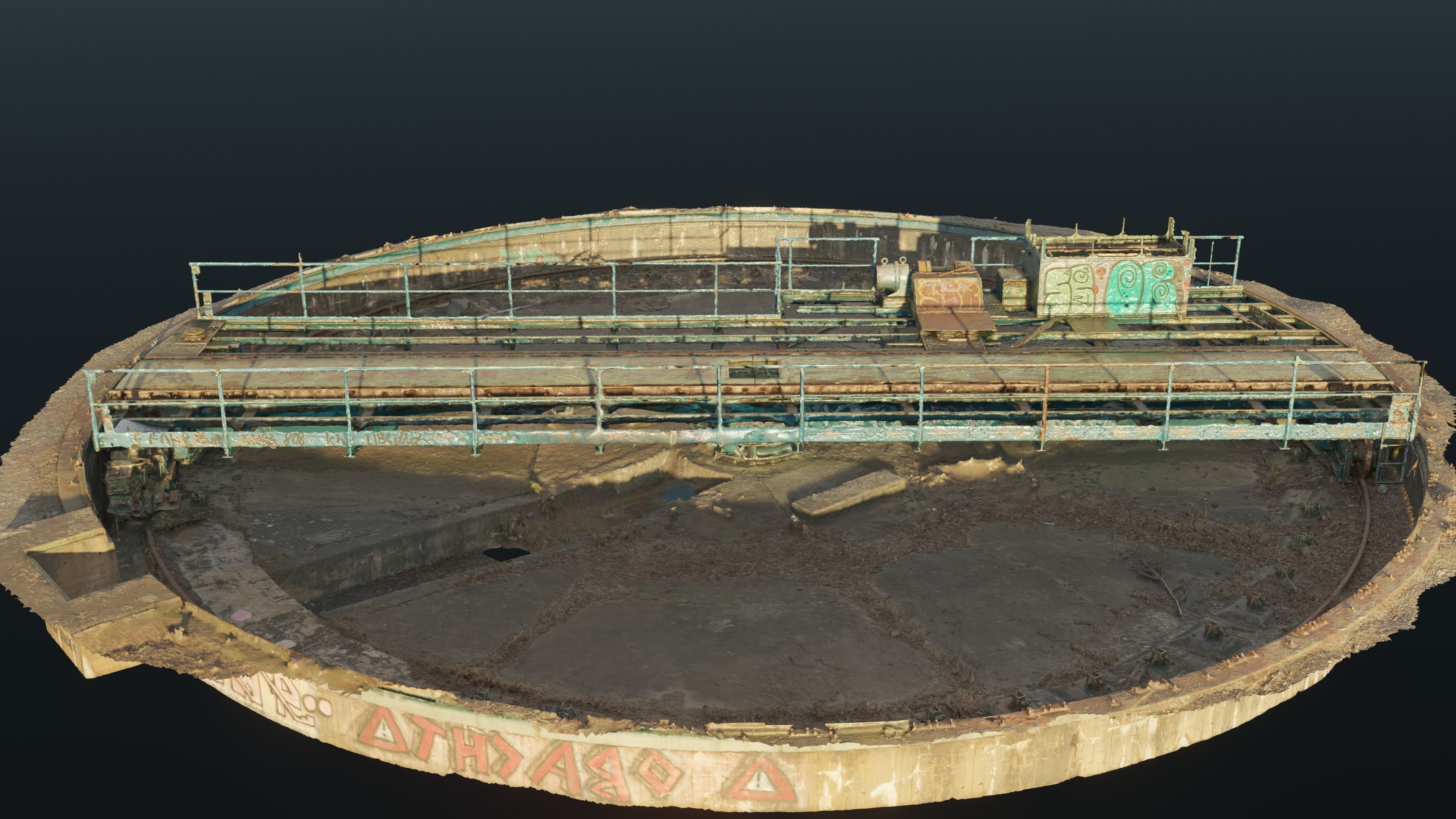 Abandoned railway turntable 3D model | CGTrader