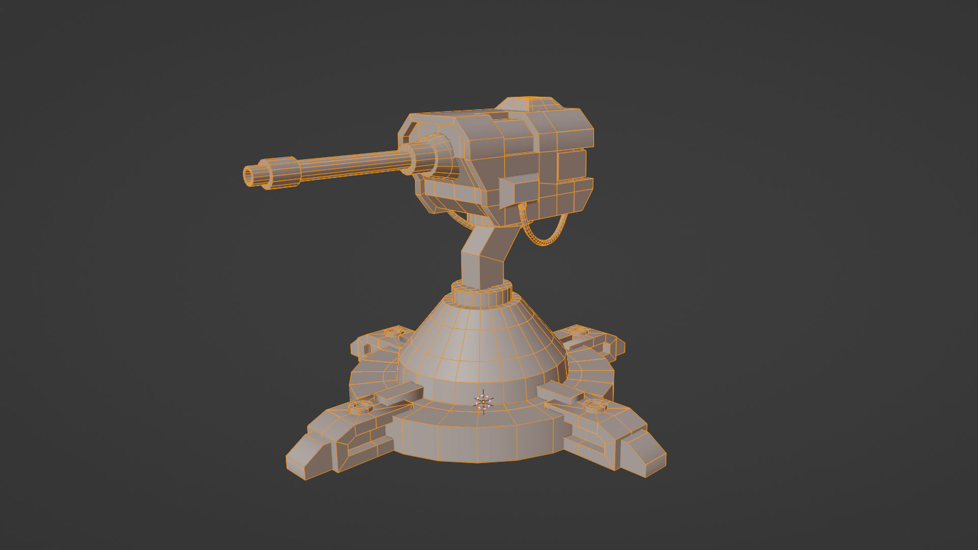 Combat laser turret free VR / AR / low-poly 3D model animated rigged ...