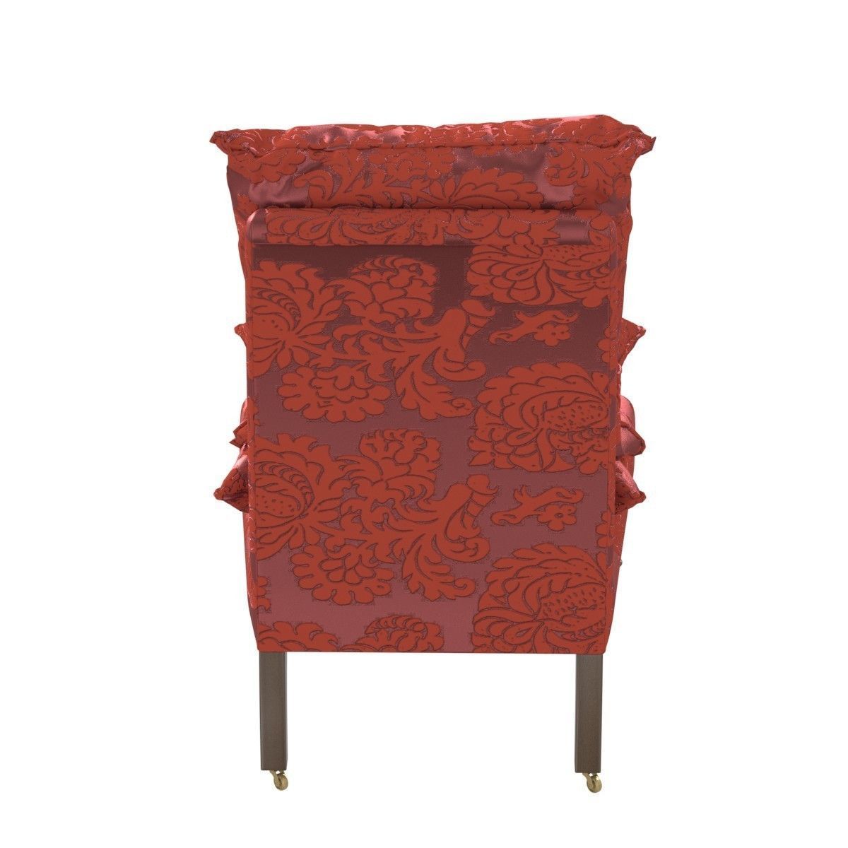 Bergere chair red upholstery 3D model | CGTrader