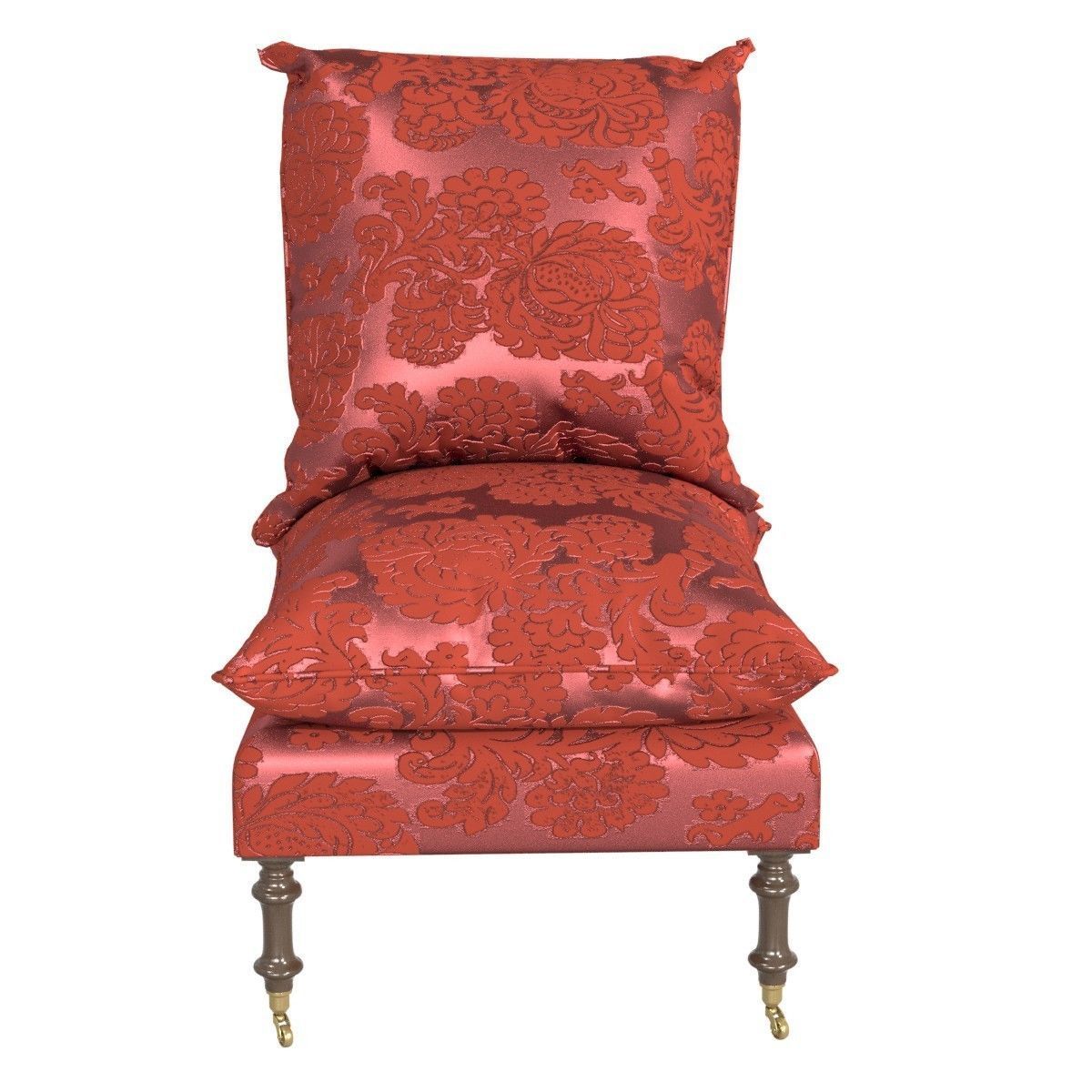 Bergere chair red upholstery 3D model | CGTrader